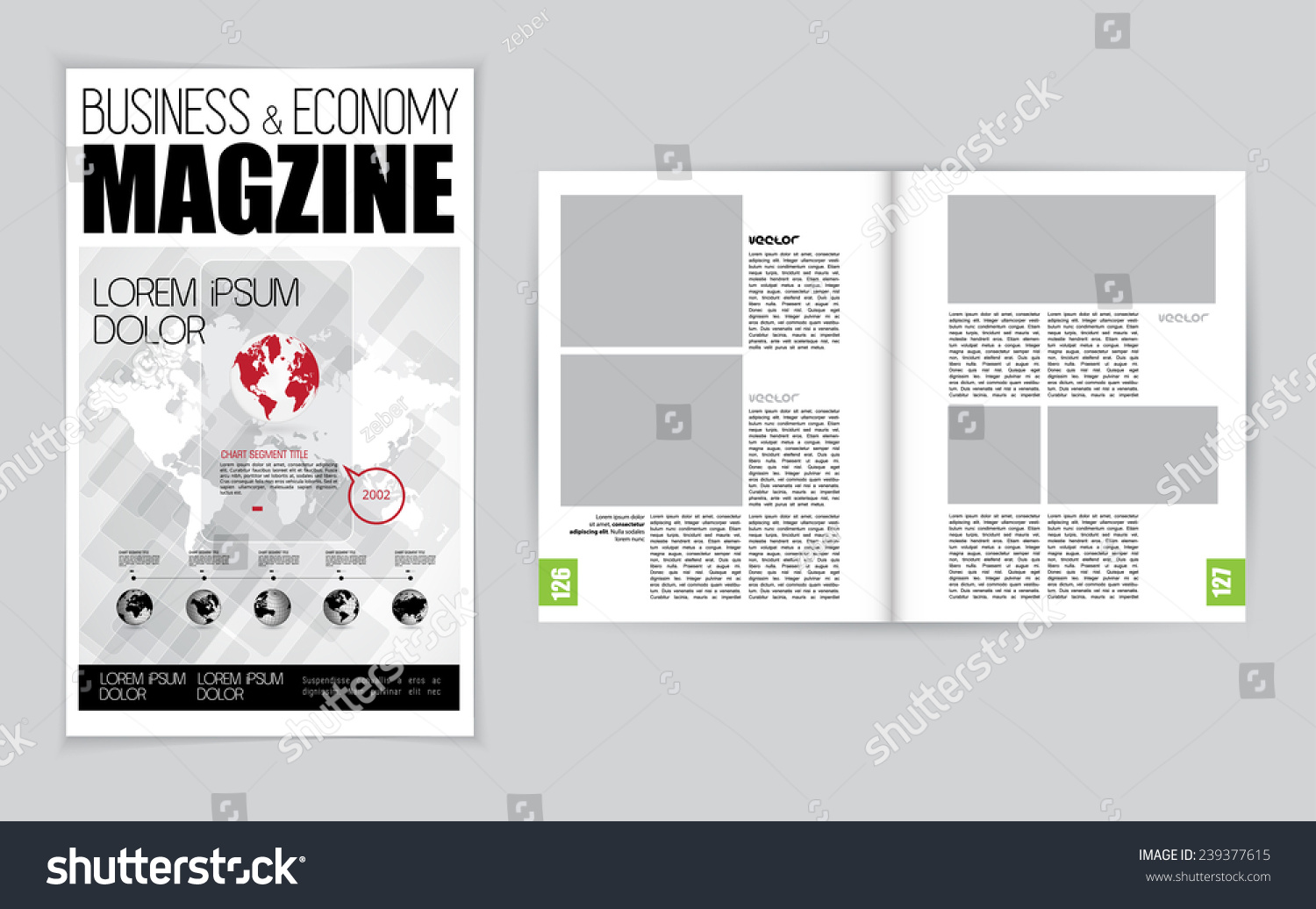 Open Magazine Vector Illustration Stock Vector (Royalty Free) 239377615 ...