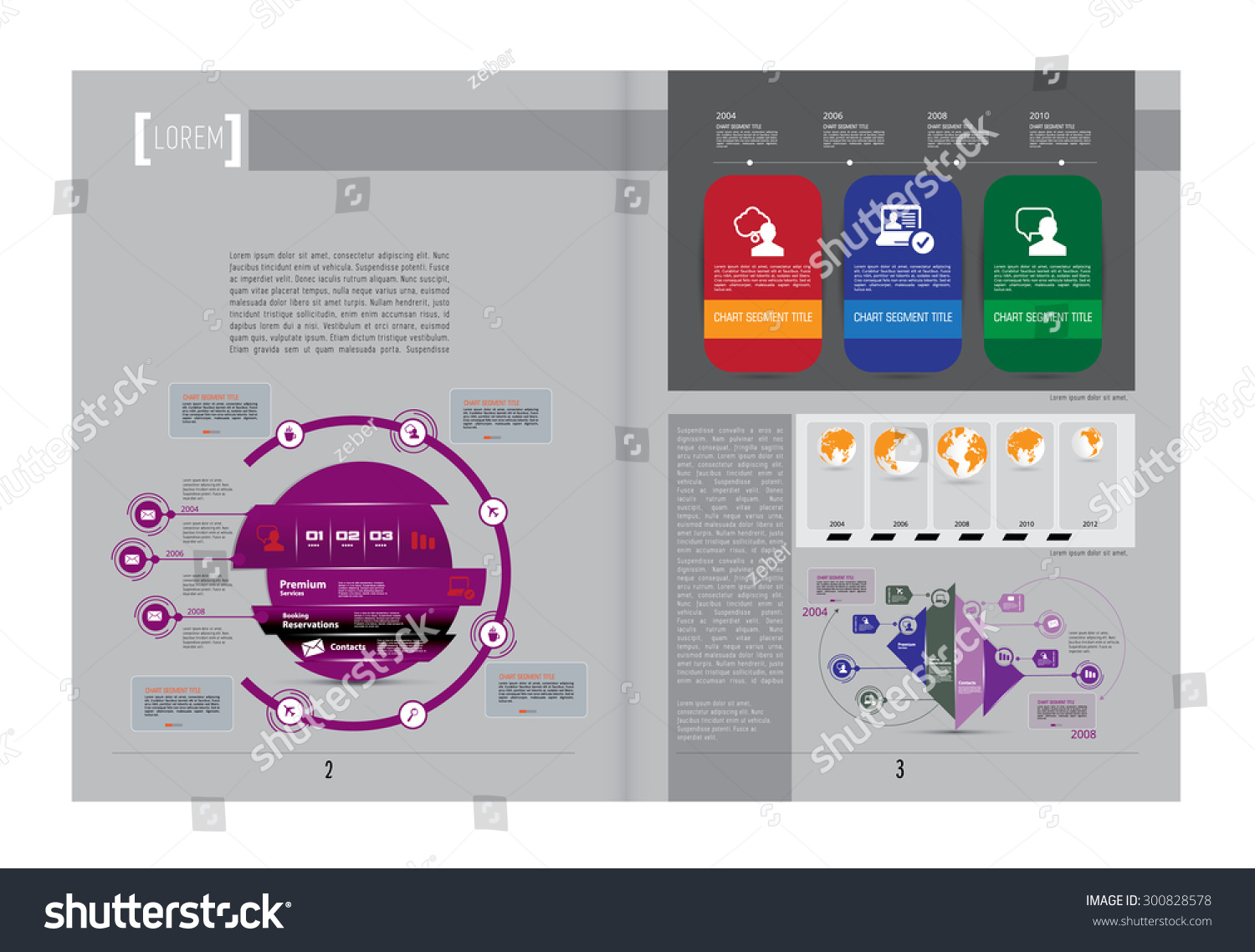 Open Magazine Vector Illustration Stock Vector (Royalty Free) 300828578 ...