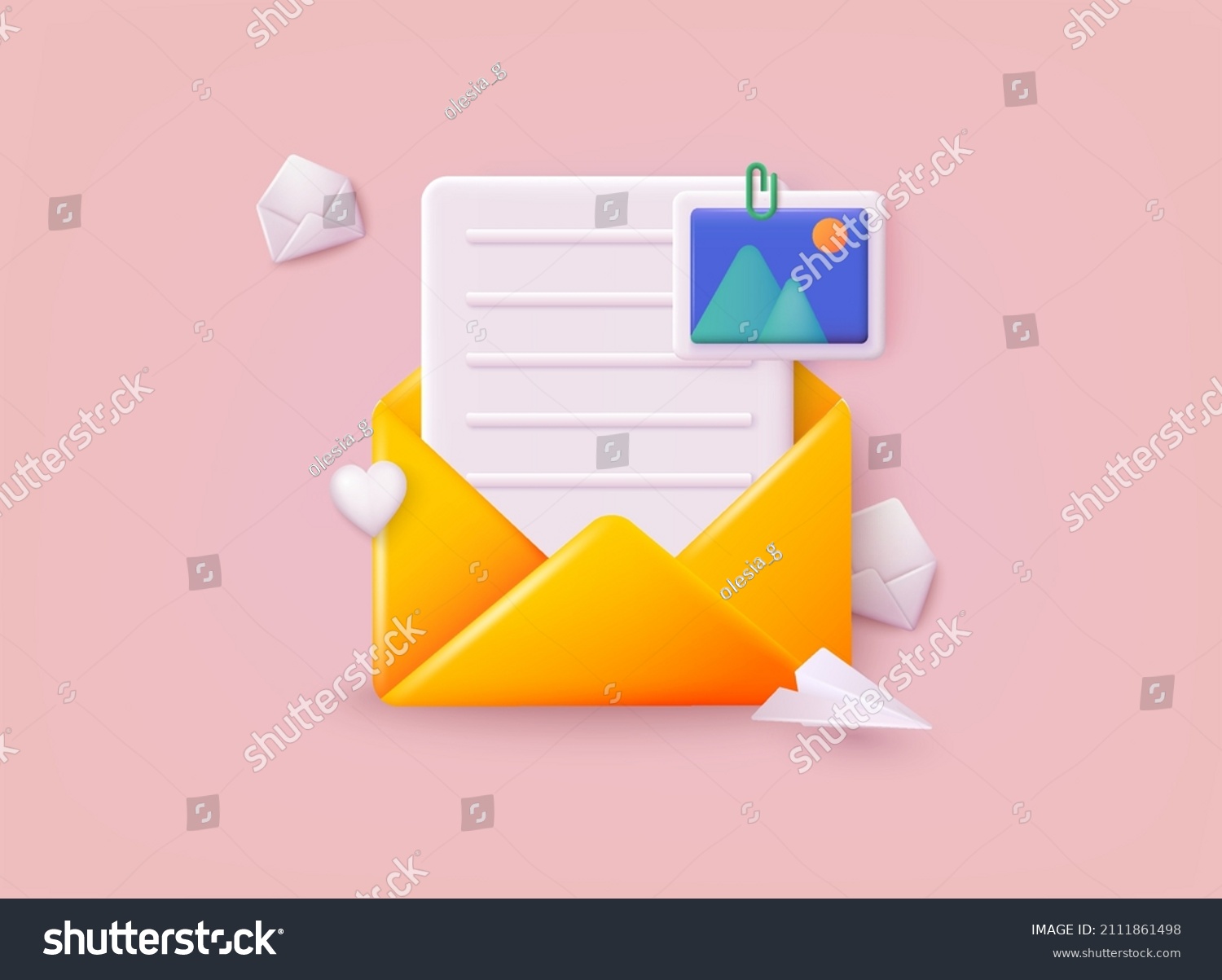 Open Mail Envelope Icon Marker New Stock Vector (Royalty Free ...