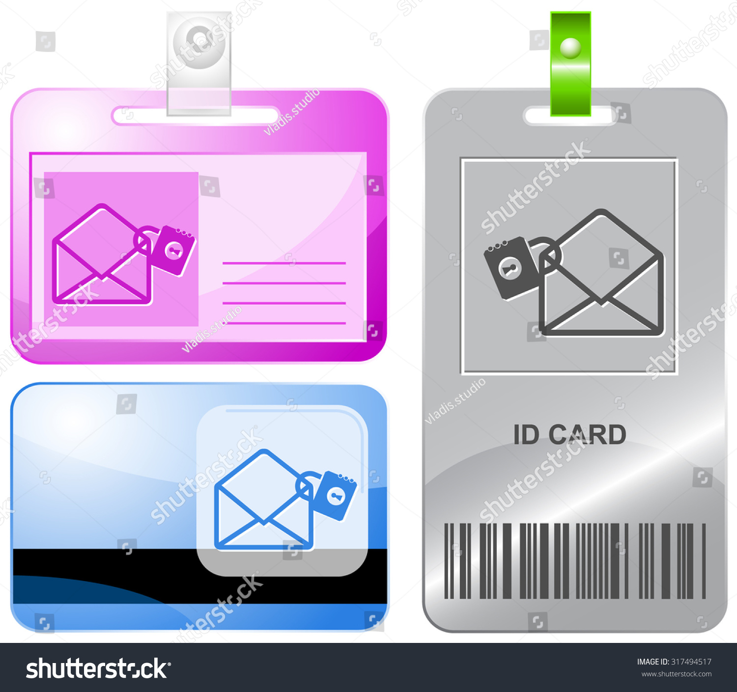 Open Mail Lock Vector Id Cards: เวกเตอร์สต็อก (ปลอดค่าลิขสิทธิ์ ...