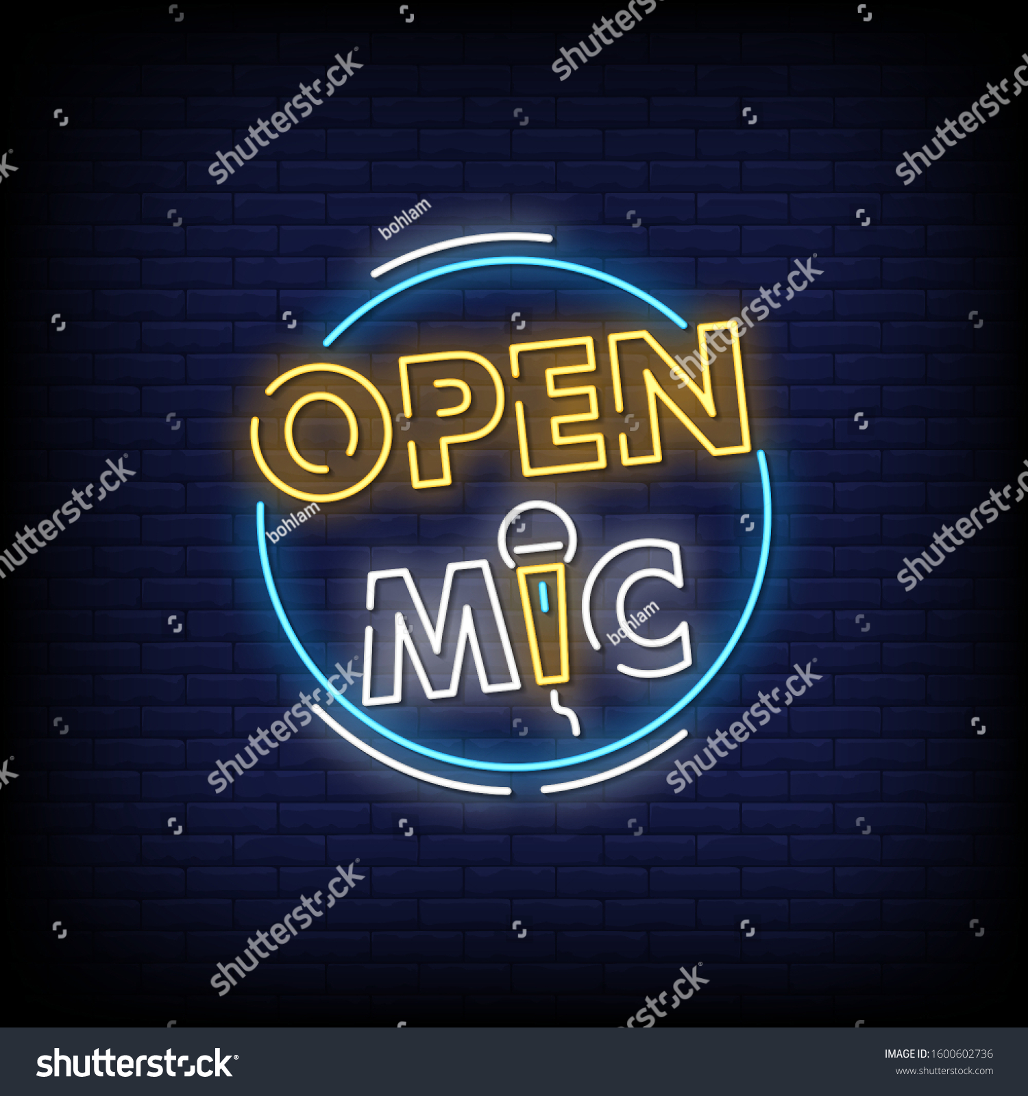 549 Open mic logo Gambar, Foto Stok & Vektor | Shutterstock