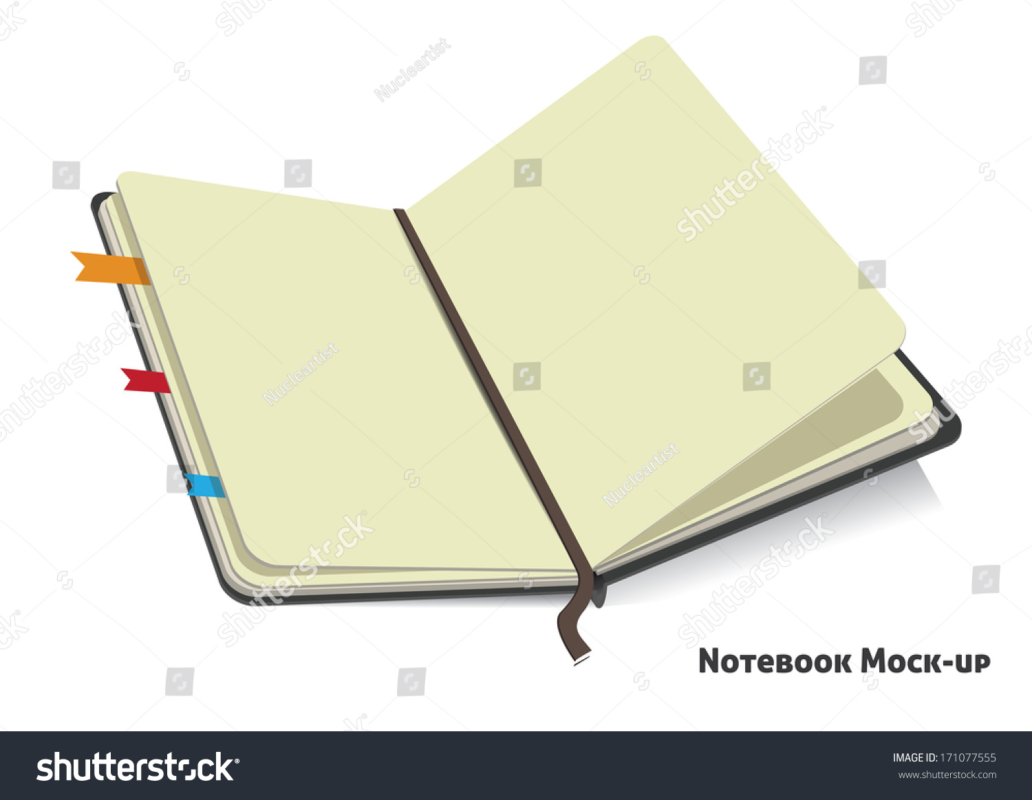 Open Notebook Mockup Vector Illustration: vetor stock (livre de ...