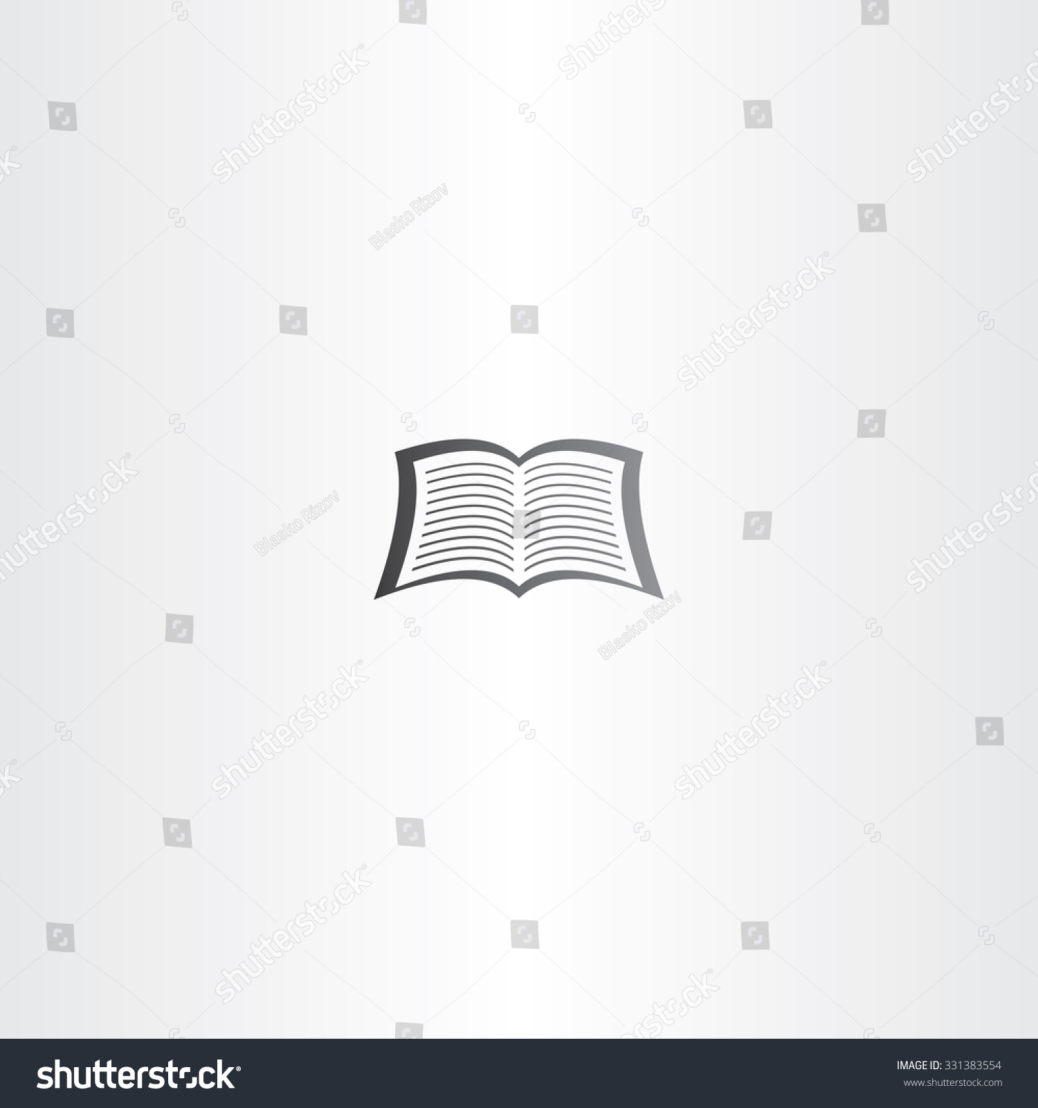 Open Notebook Newspaper Vector Book Logo Stock Vector (Royalty Free ...