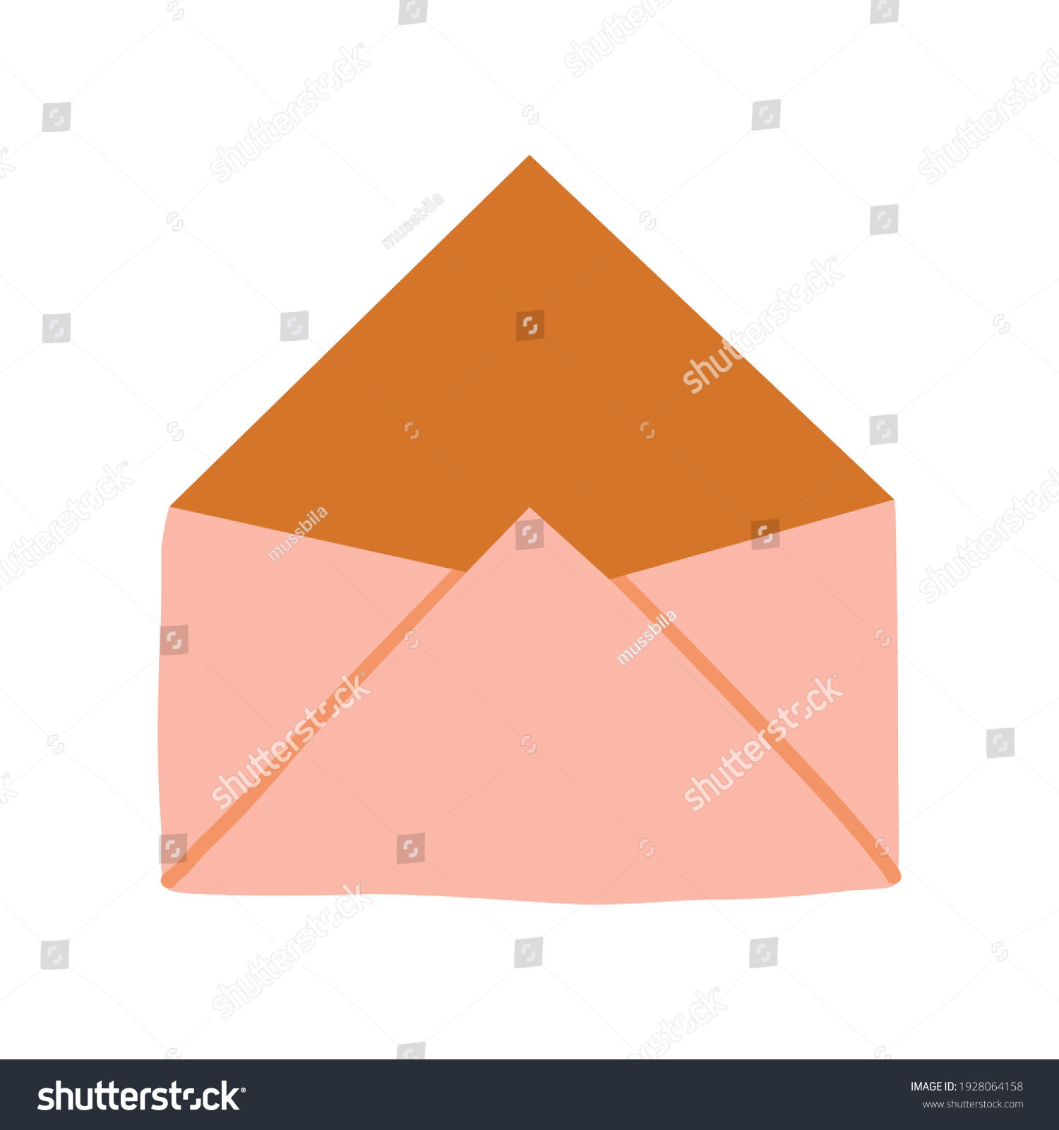 Open Pink Envelope Icon Elements Illustration Stock Vector (Royalty ...