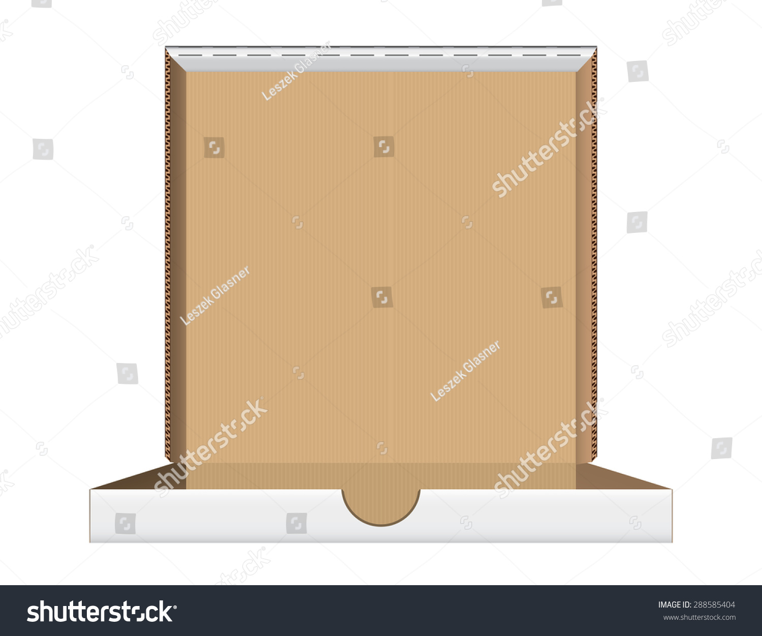 Open Pizza Box Front View Vector Stock Vector (Royalty Free) 288585404