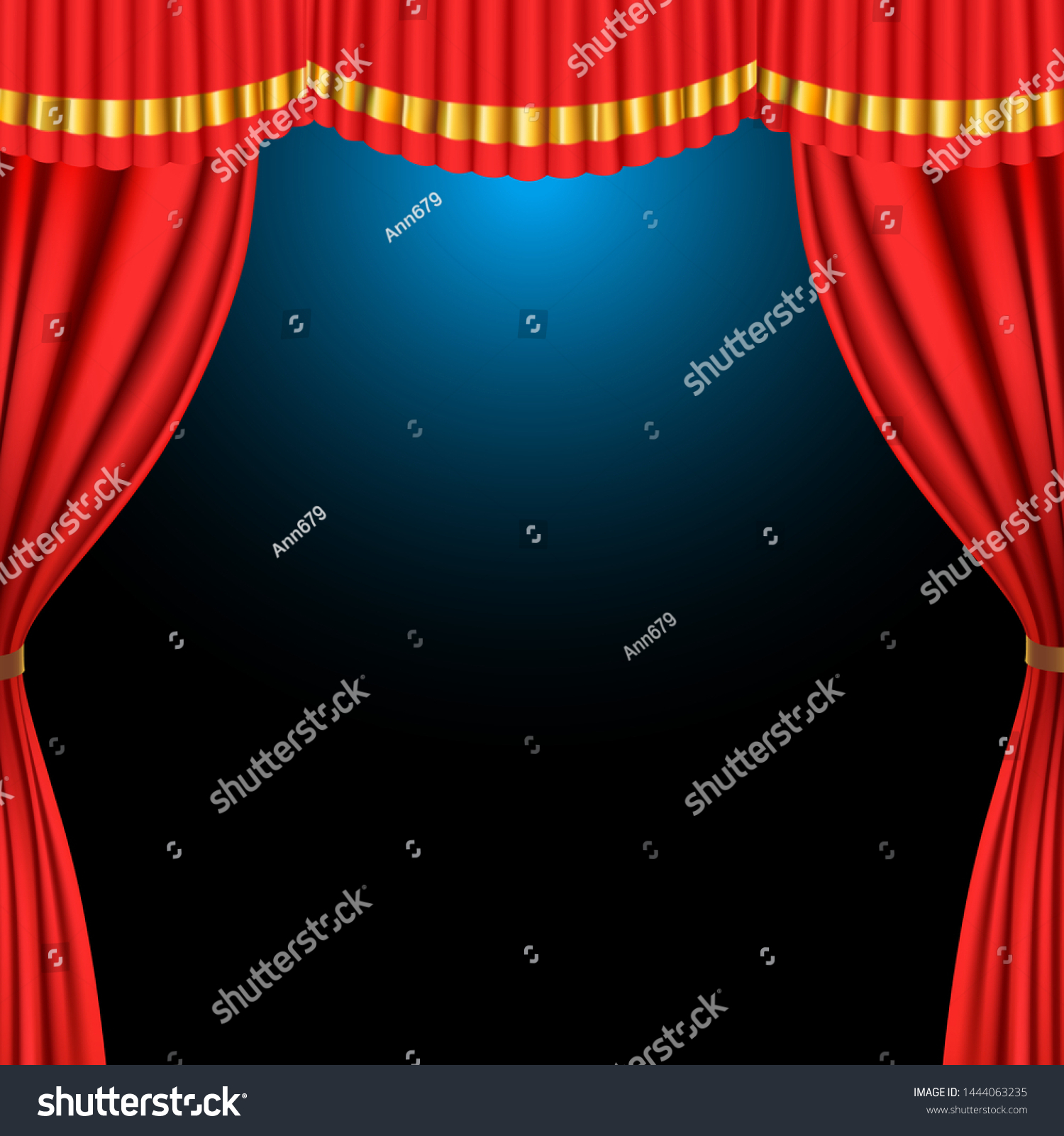 Open Red Curtains Beautiful Vector Background Stock Vector (Royalty ...