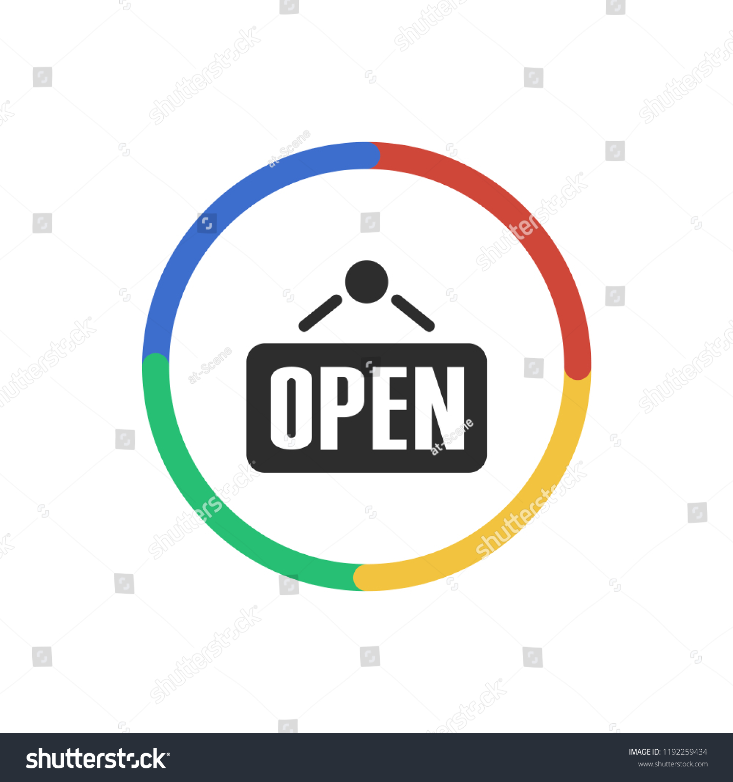 Open Sign App Icon Stock Vector (Royalty Free) 1192259434 | Shutterstock