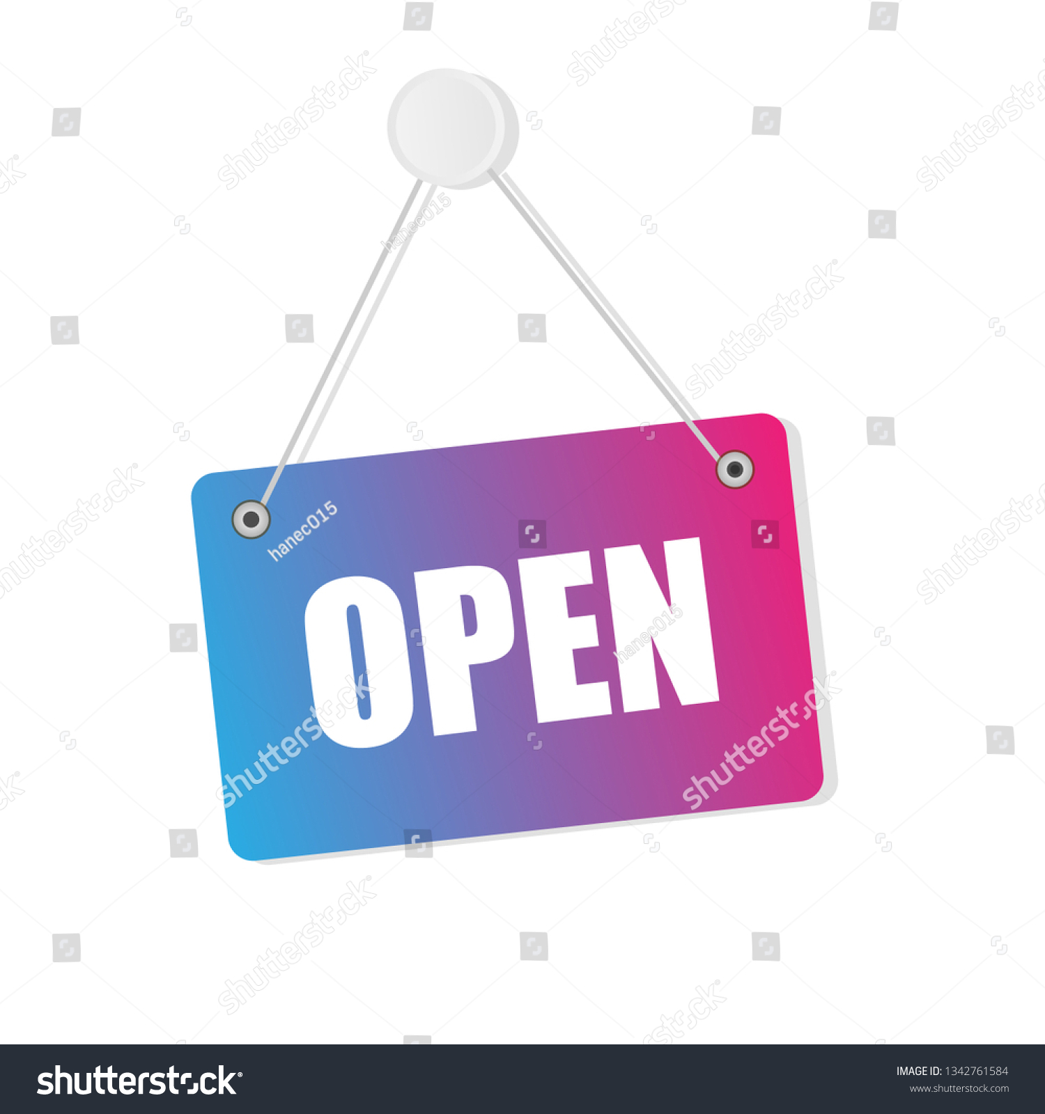 Open Sign Vector Illustration Stock Vector (Royalty Free) 1342761584