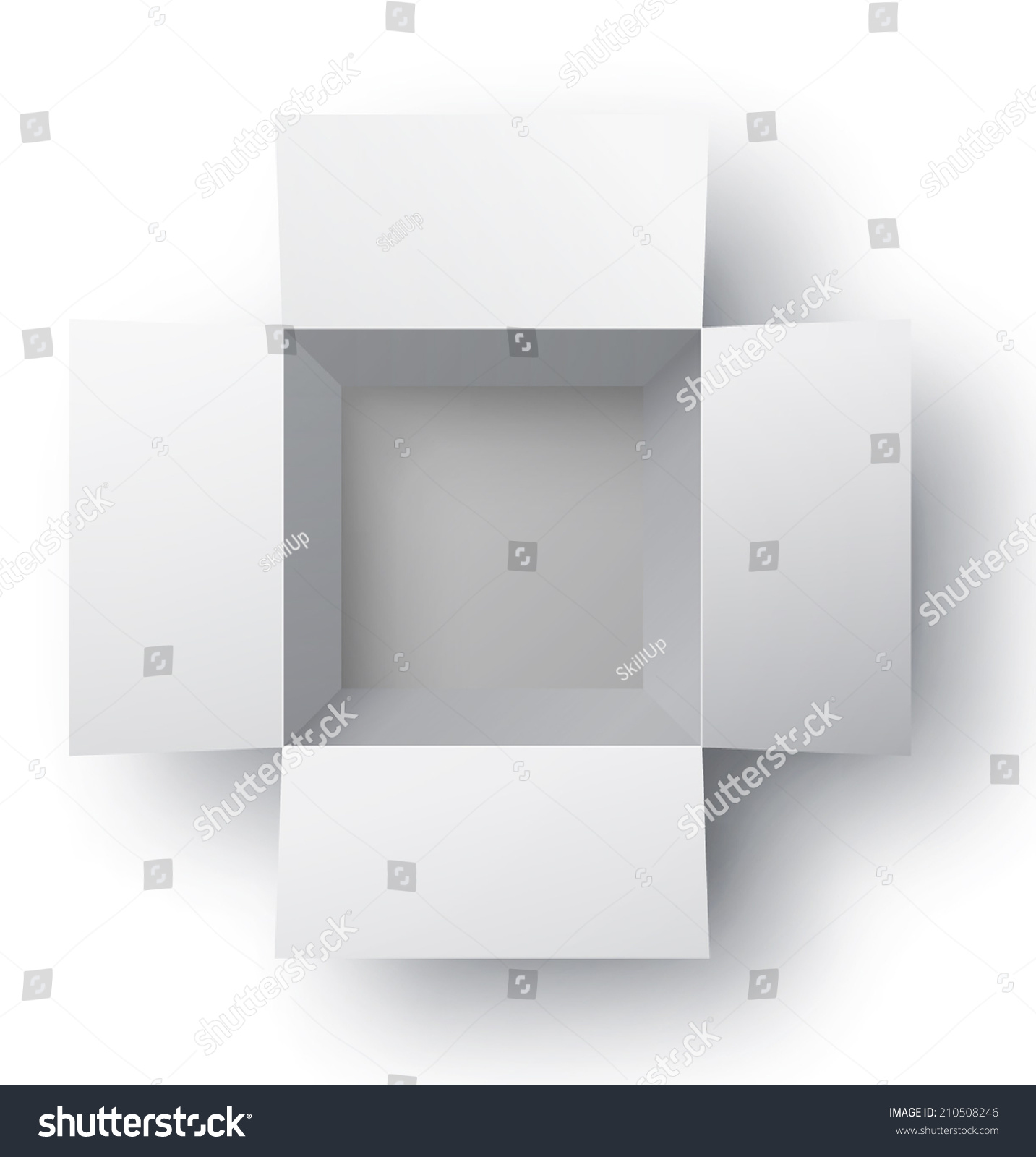 Open White Box Top View Vector Stock Vector (Royalty Free) 210508246 ...