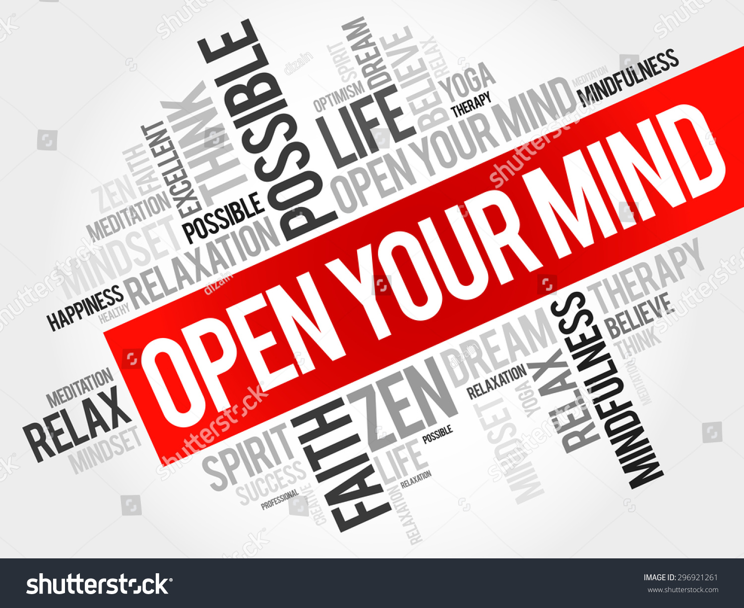 Open Your Mind Word Cloud Concept Stock Vector (Royalty Free) 296921261 ...