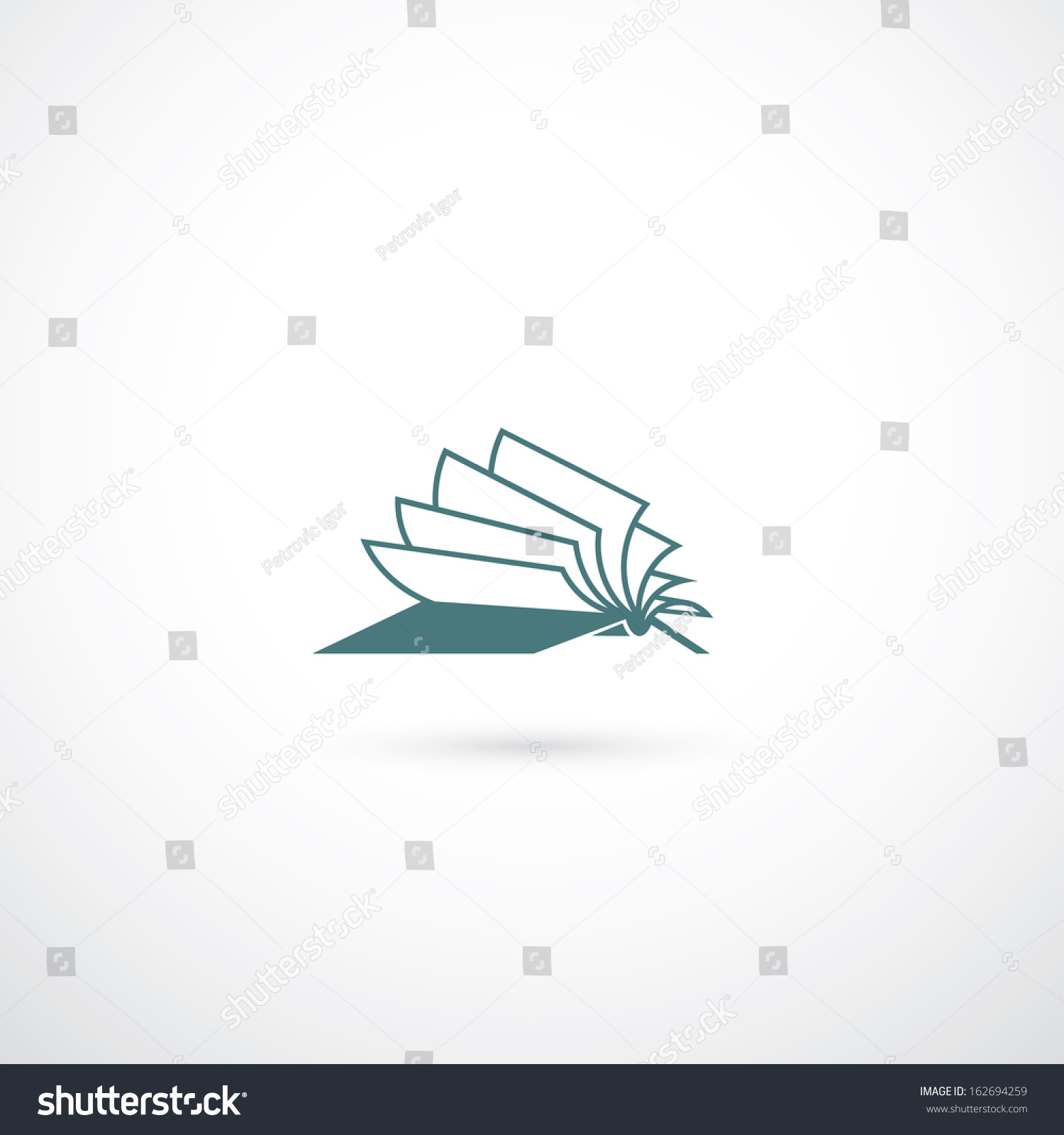 Opened Book Symbol Vector Illustration Stock Vector (Royalty Free ...