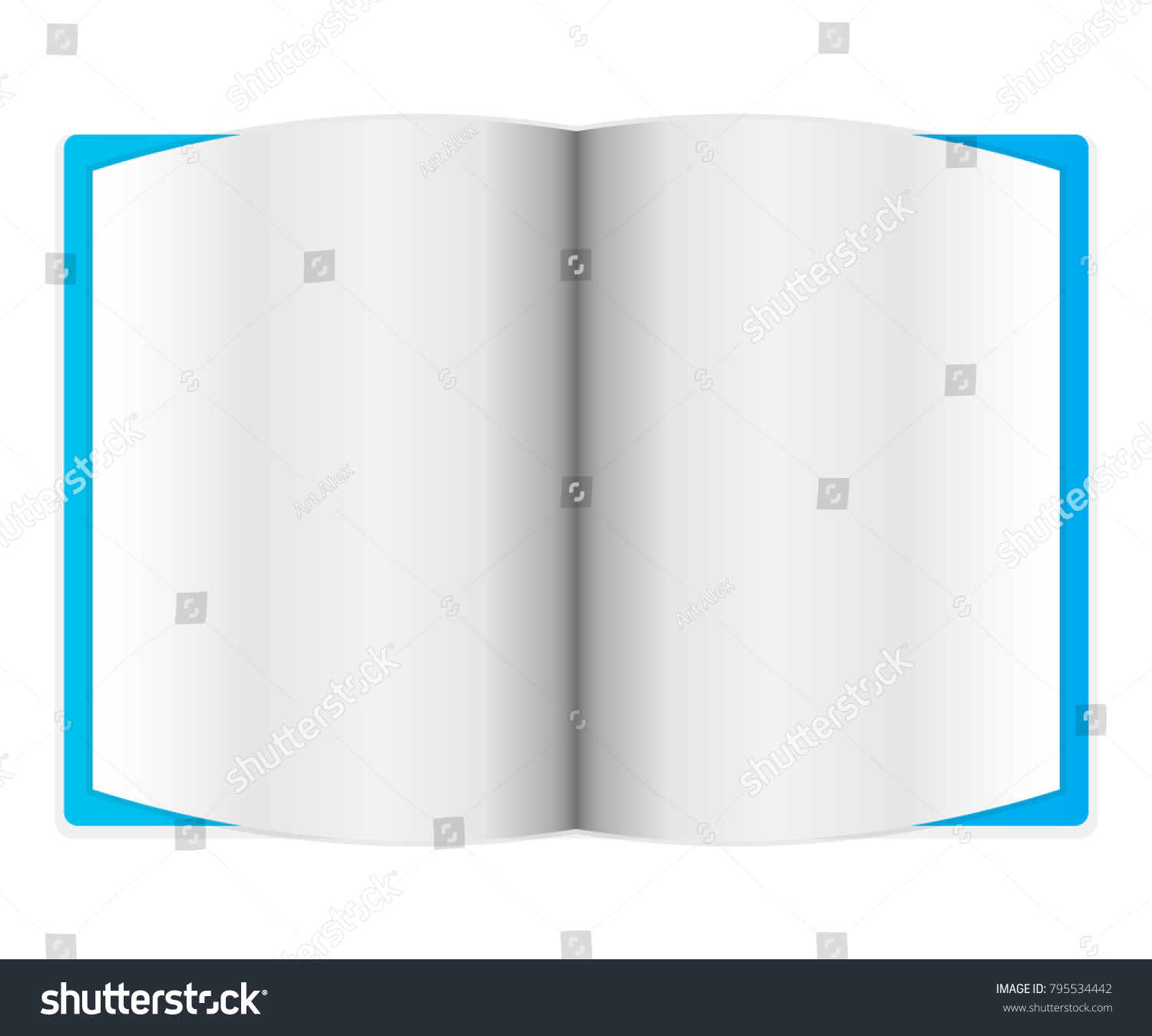 Opened Empty Book Realistic Book Vector Stock Vector (Royalty Free ...