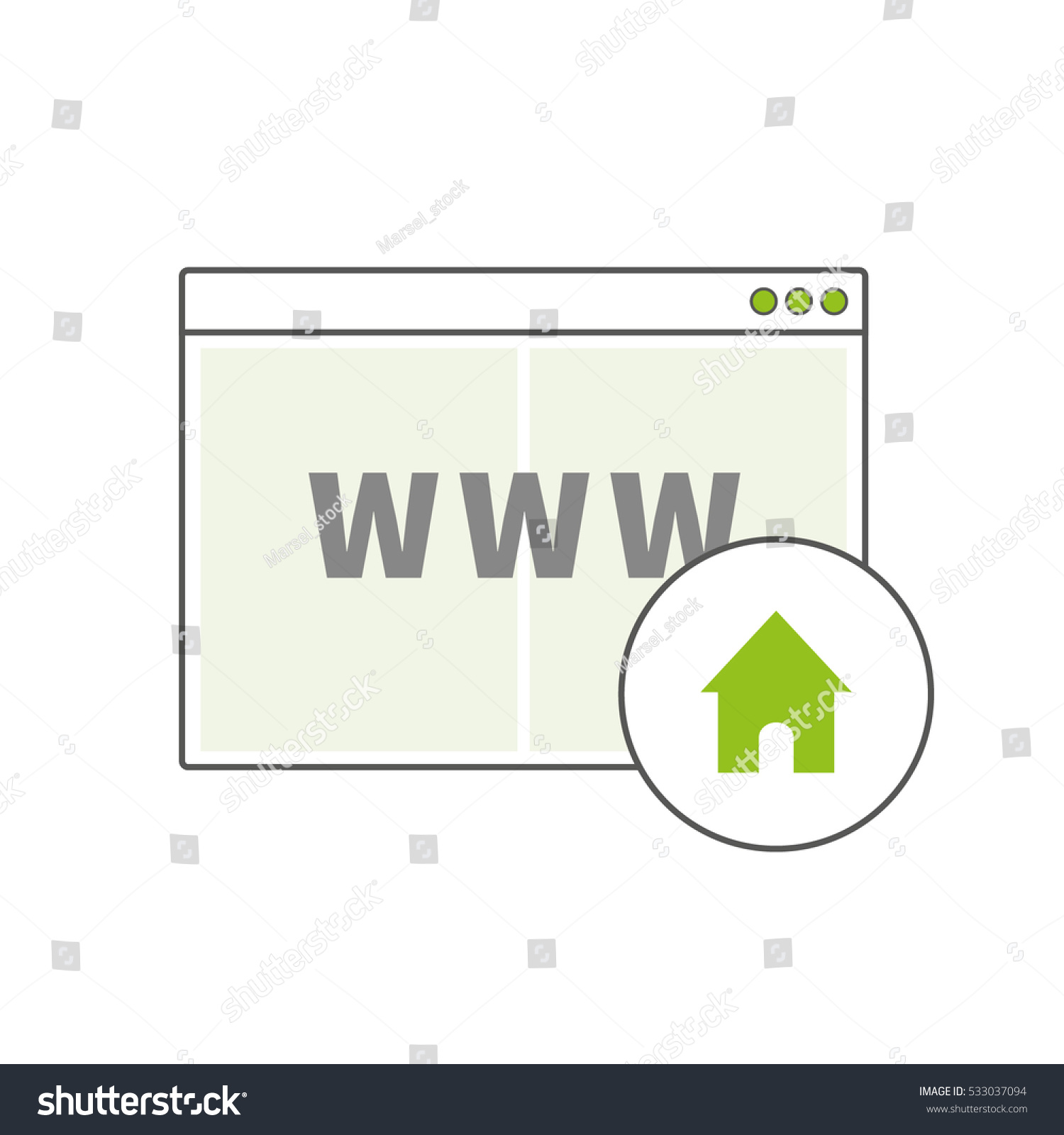 Opened Internet Browser Window Blank Page Stock Vector (Royalty Free ...