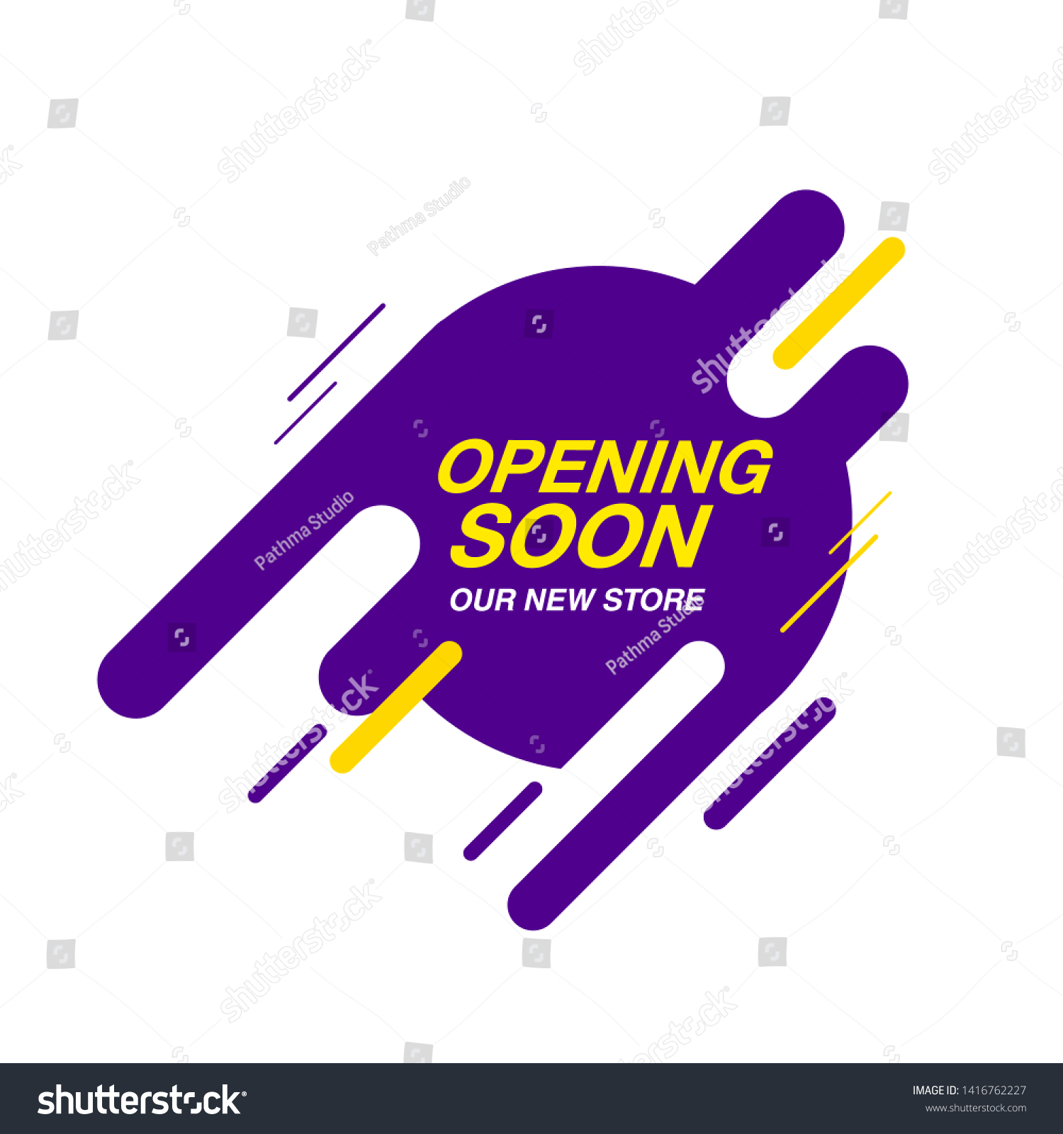 Vektor Stok Opening Soon Background Design Template Backdrop (Tanpa ...