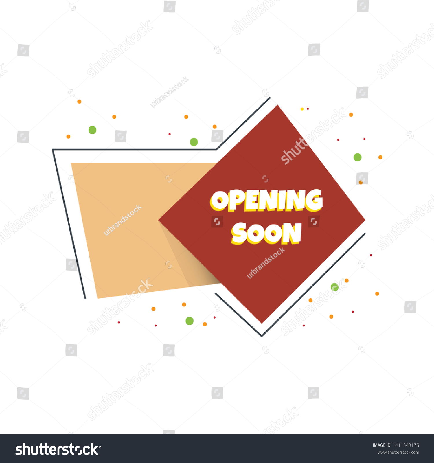 Opening Soon Banner Template Design Stock Vector (Royalty Free) 1411348175