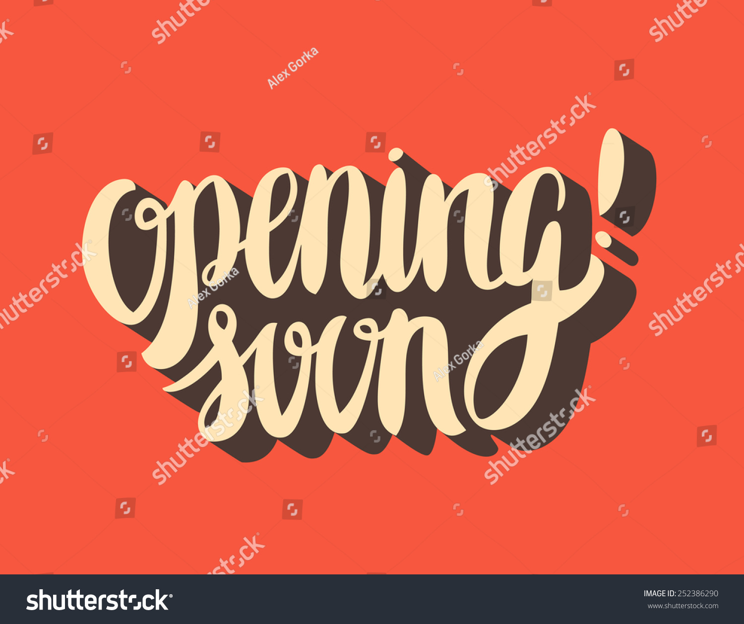 Opening Soon Hand Lettering Stock Vector (Royalty Free) 252386290