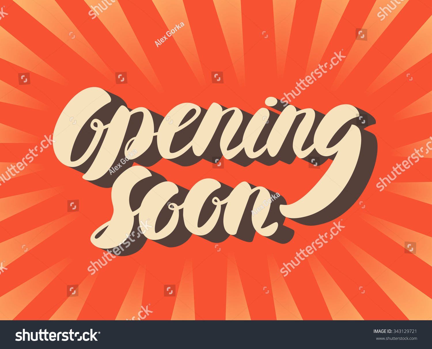 Opening Soon Sign Stock Vector (Royalty Free) 343129721