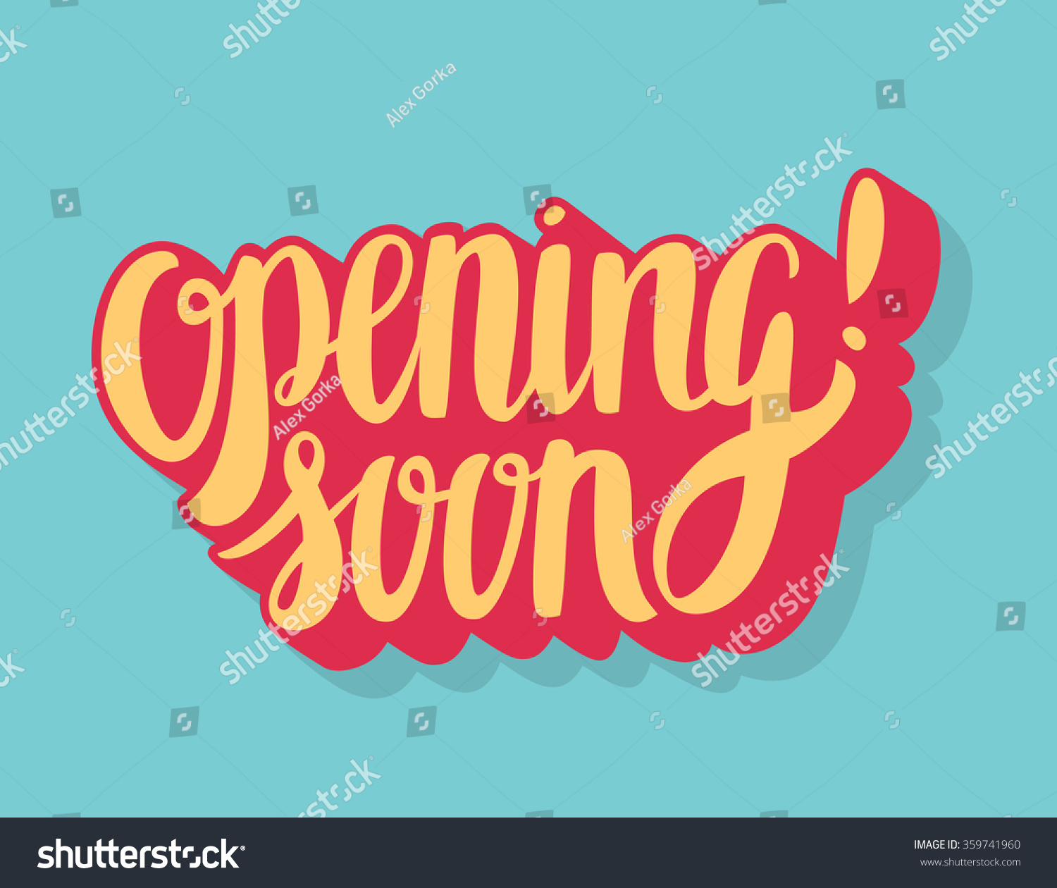 Opening Soon Sign Stock Vector (Royalty Free) 359741960
