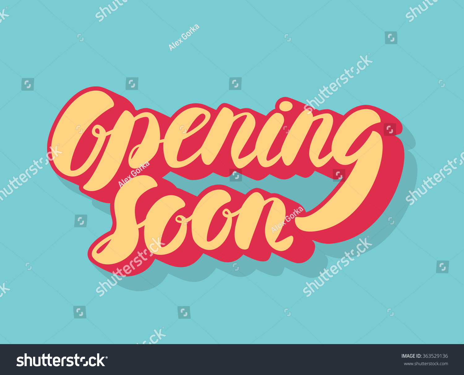 Opening Soon Sign Stock Vector 363529136 - Shutterstock
