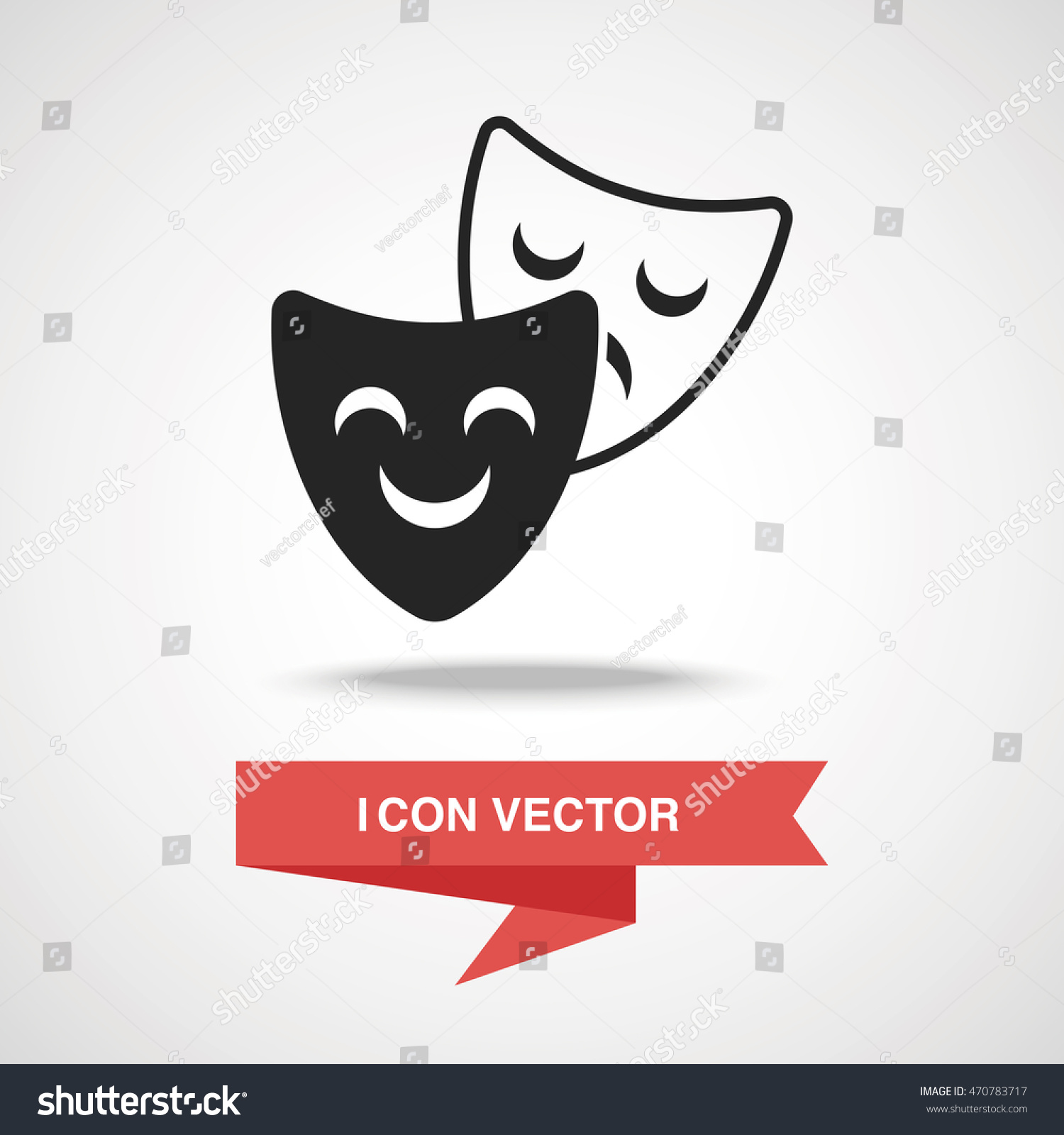 Opera Mask Icon Stock Vector (Royalty Free) 470783717
