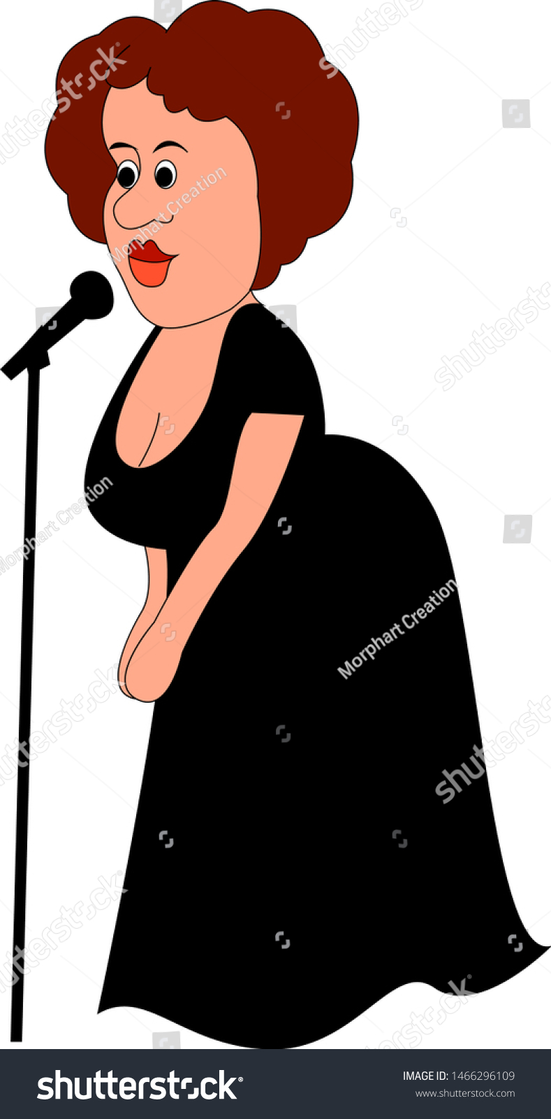 Opera Singer Illustration Vector On White Stock Vector (Royalty Free ...