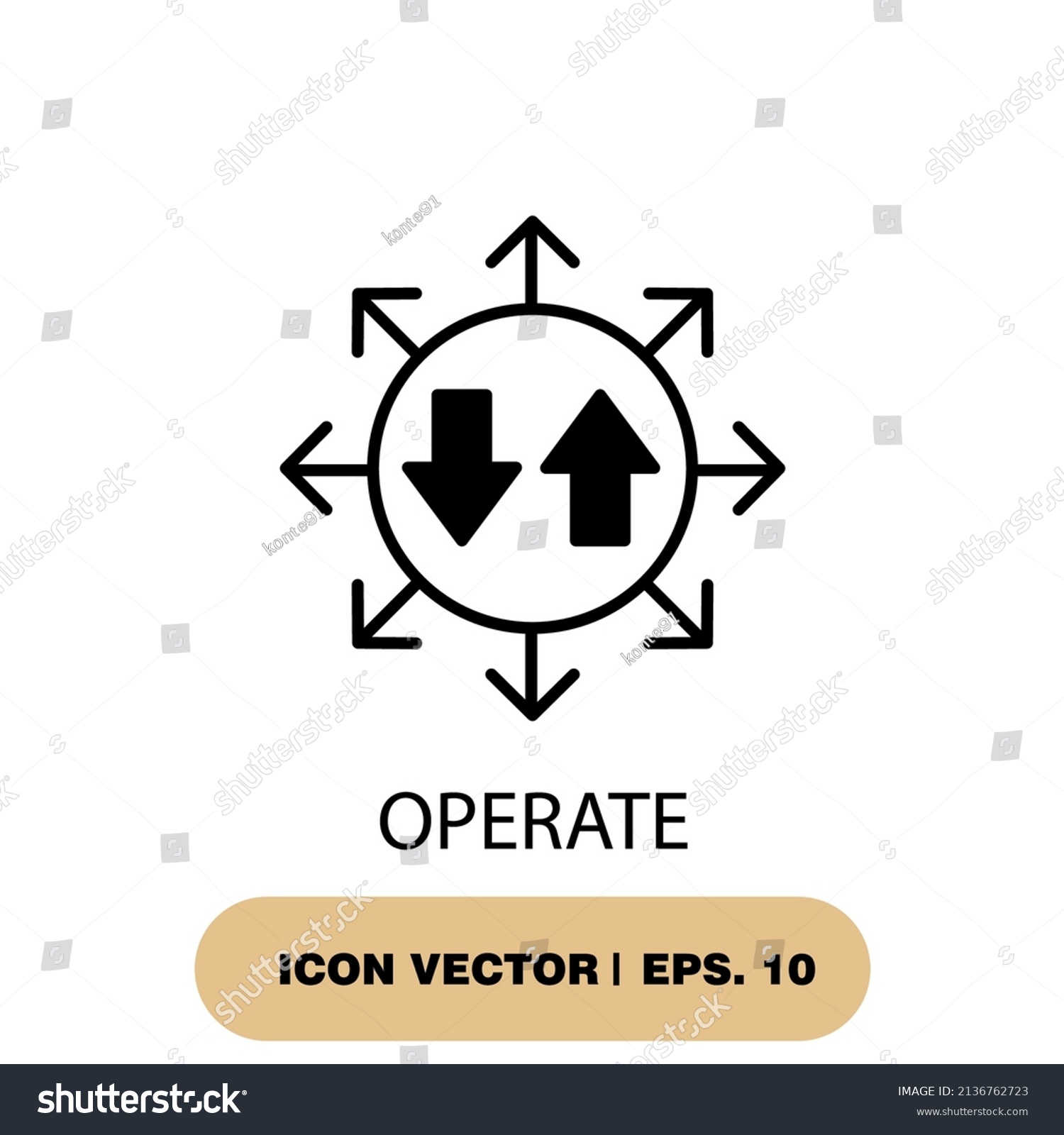 Operate Icons Symbol Vector Elements Infographic Stock Vector (Royalty ...