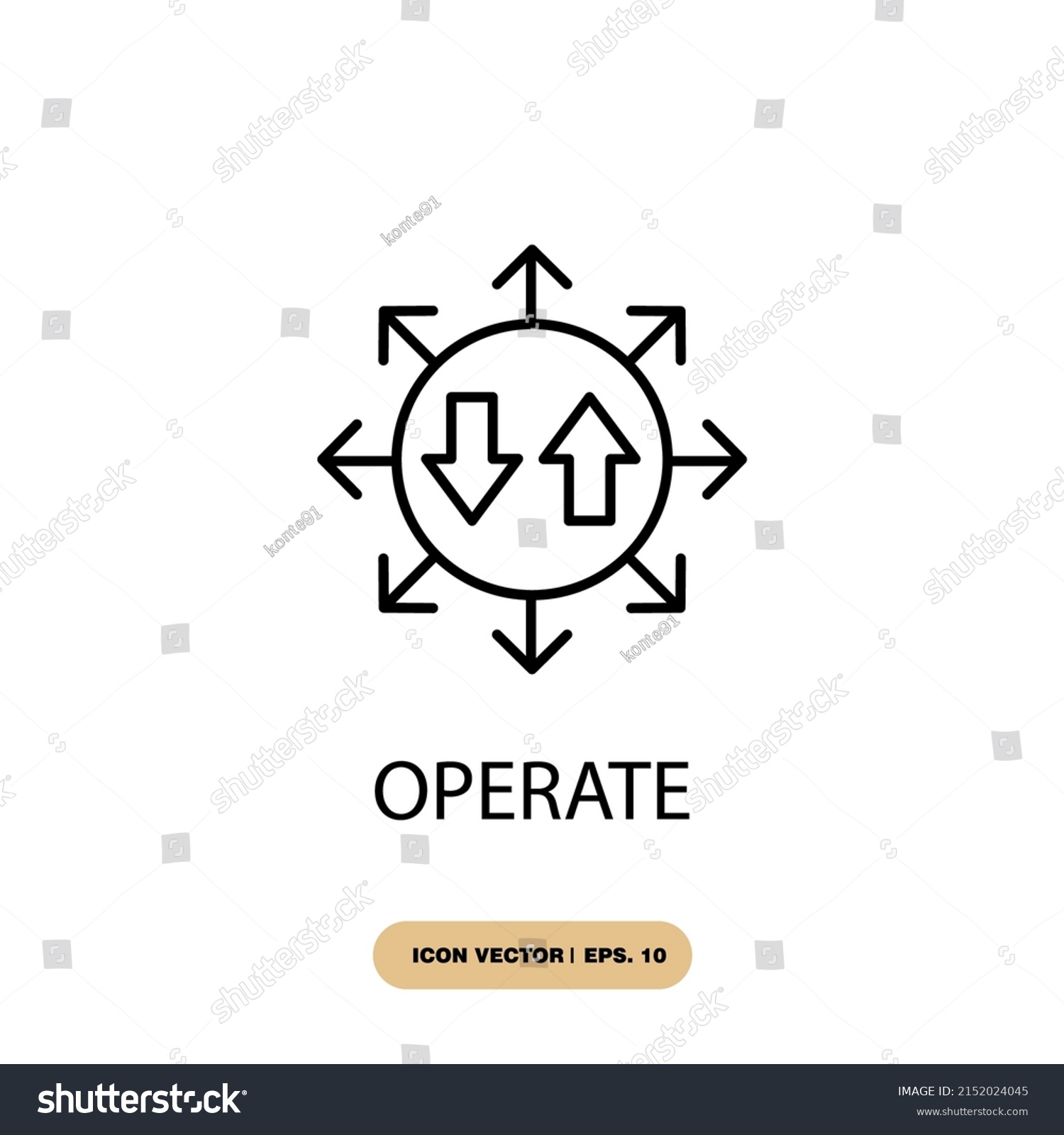 Operate Icons Symbol Vector Elements Infographic Stock Vector (Royalty ...