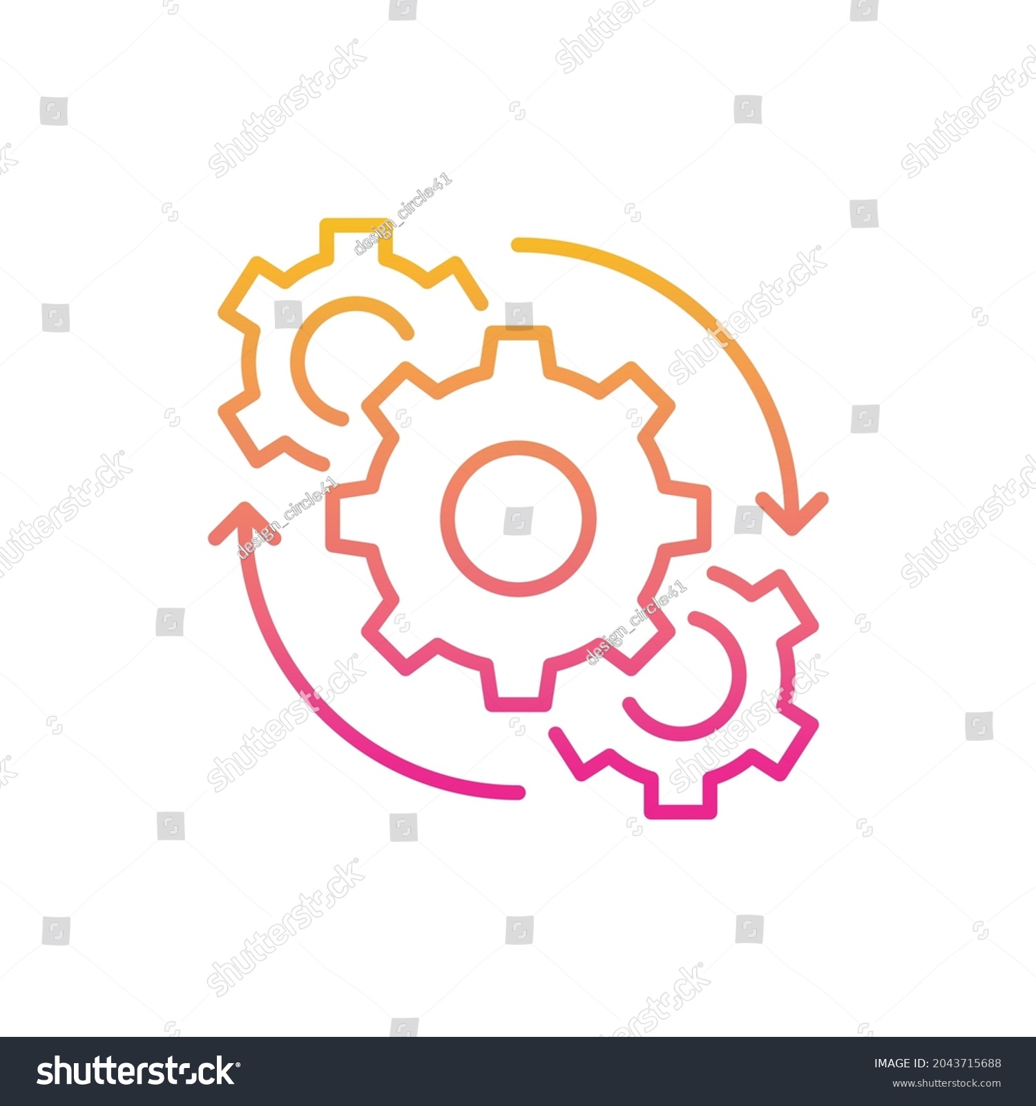 Operational Alignment Vector Gradient Icon Style Stock Vector (Royalty ...