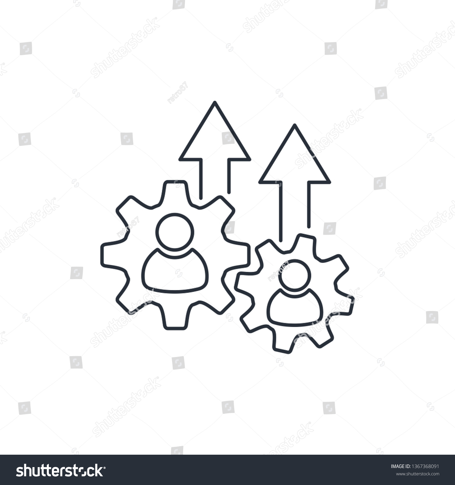 Operational Excellence Efficiency Vector Linear Icon: vector de stock ... Operational Excellence Efficiency Vector Linear Icon: vector de stock ...