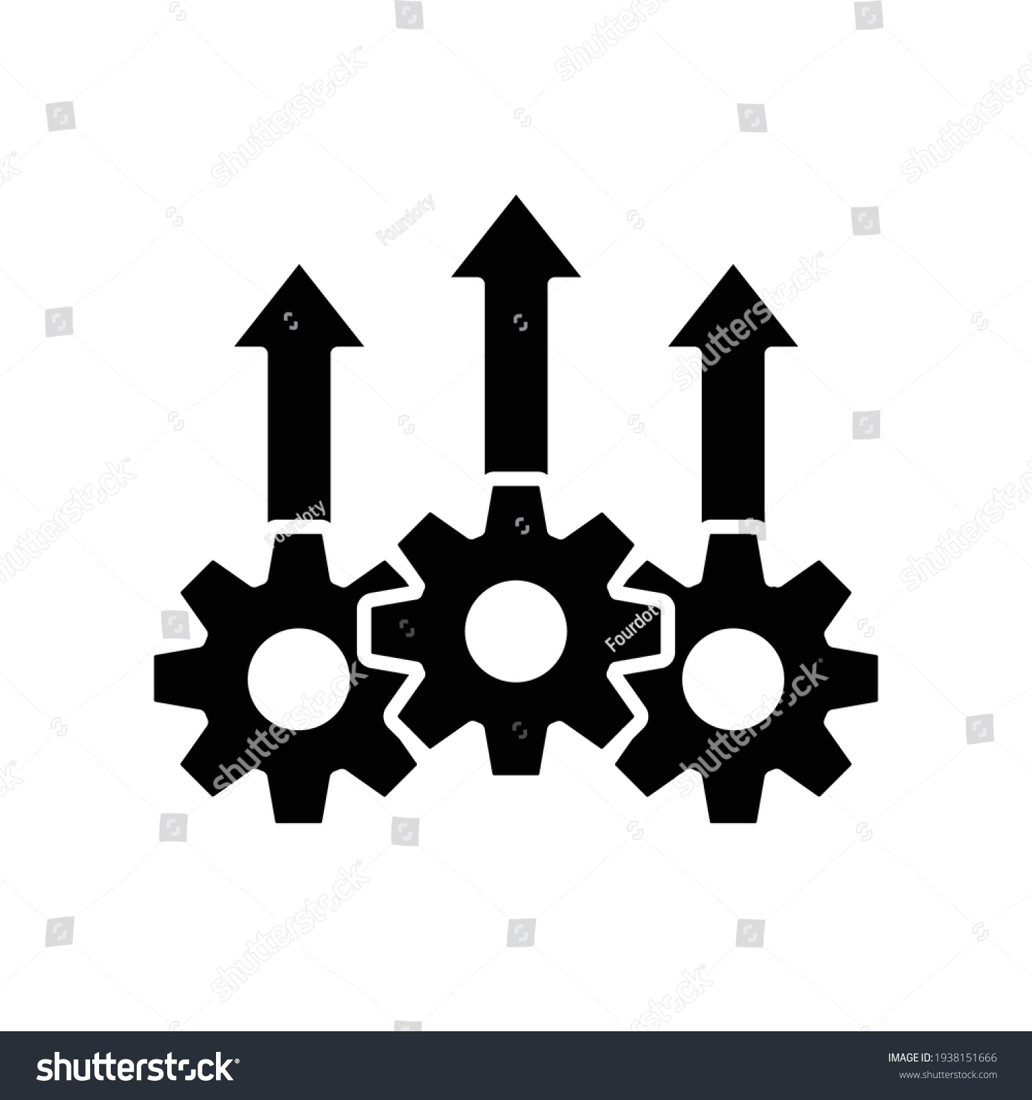 Operational Excellence Glyph Icon Simple Solid: เวกเตอร์สต็อก (ปลอดค่า ...