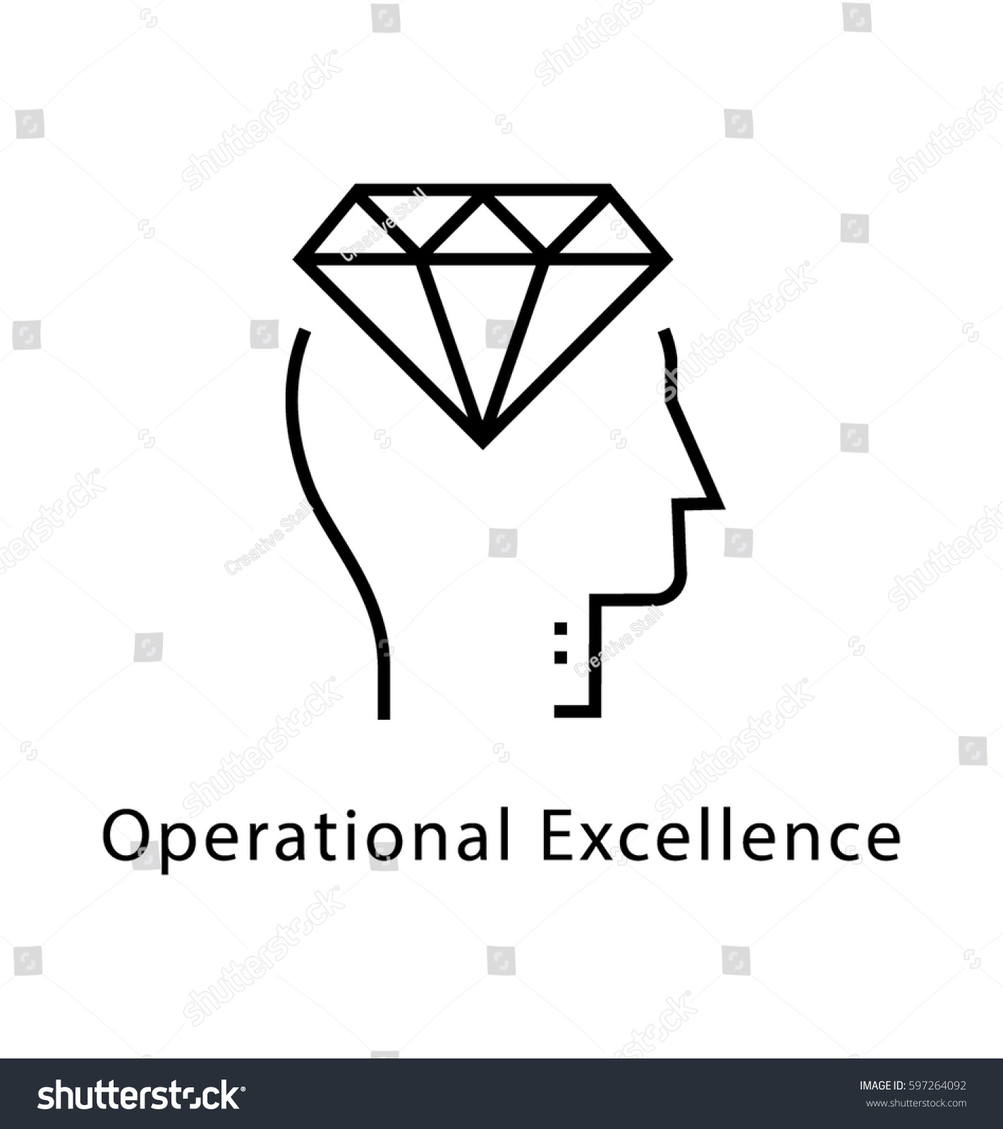Operational Excellence Vector Line Icon Stock Vector 597264092 ...