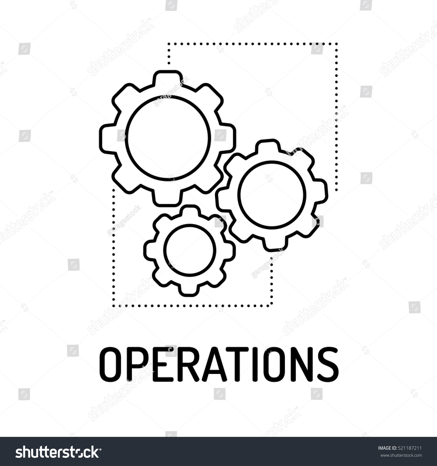 Operations Line Icon Stock Vector (Royalty Free) 521187211