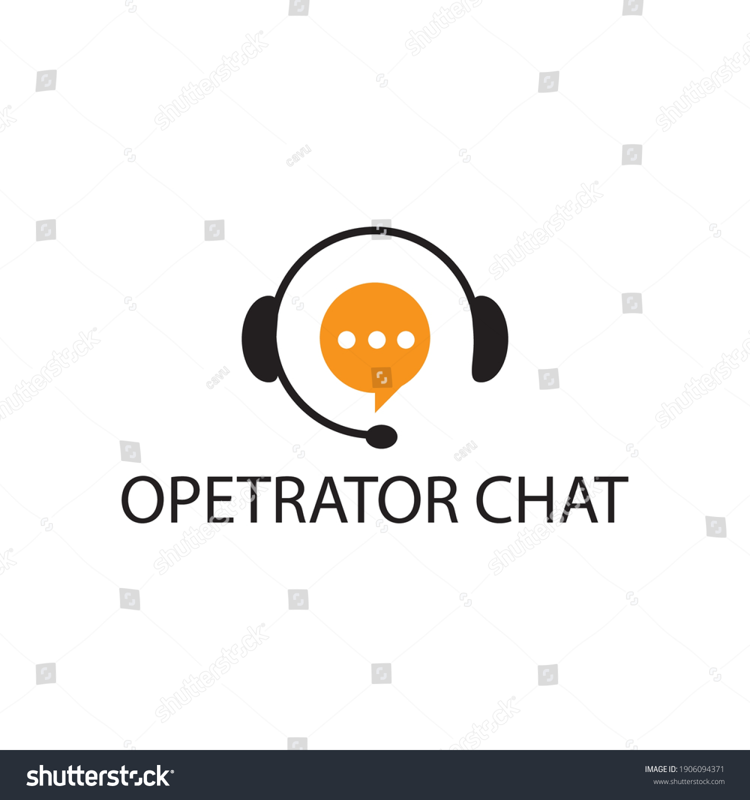 Operator Logo Vector Illustration Chat Design Stock Vector (Royalty ...