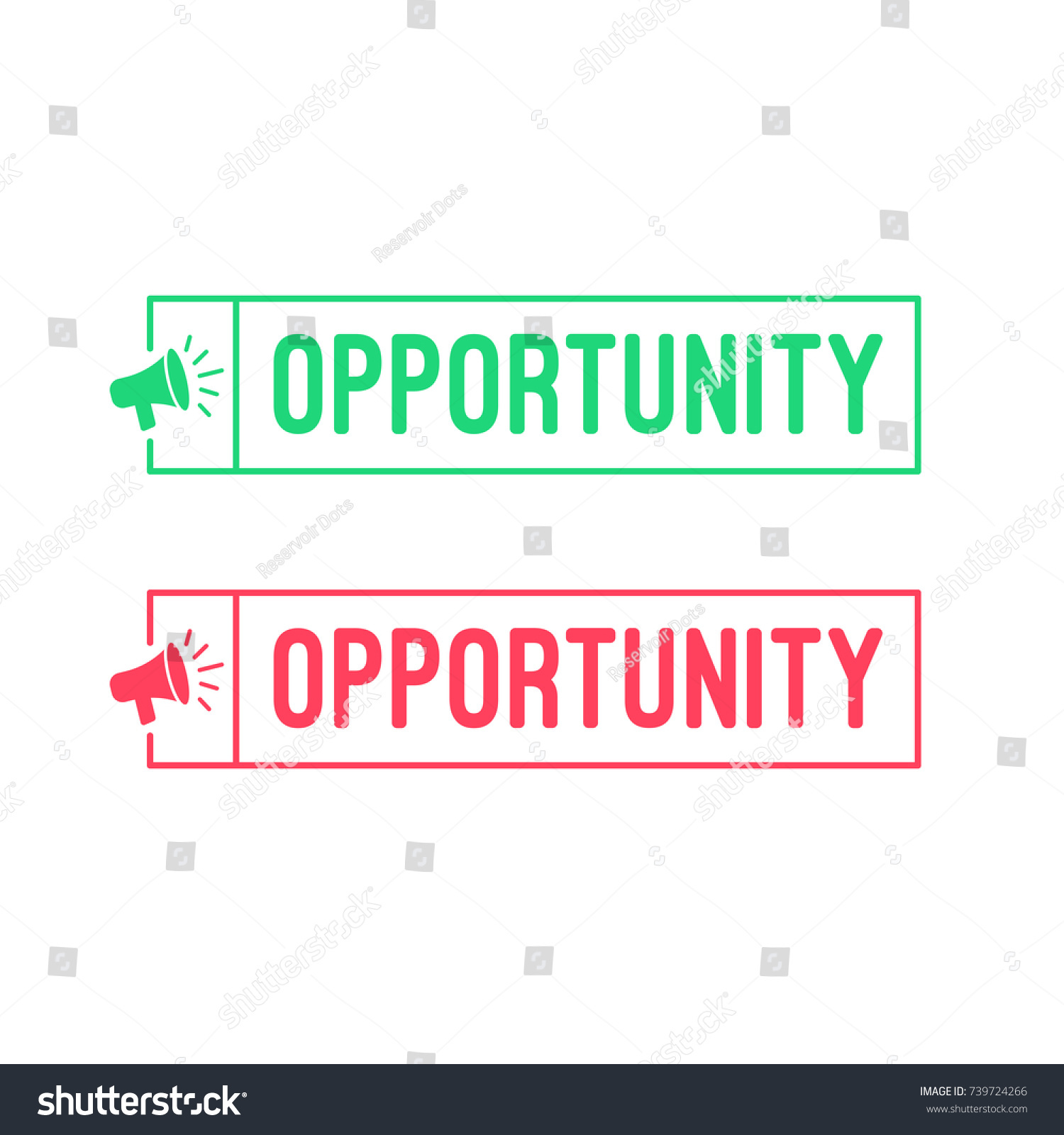 Opportunity Megaphone Label Stock Vector (Royalty Free) 739724266