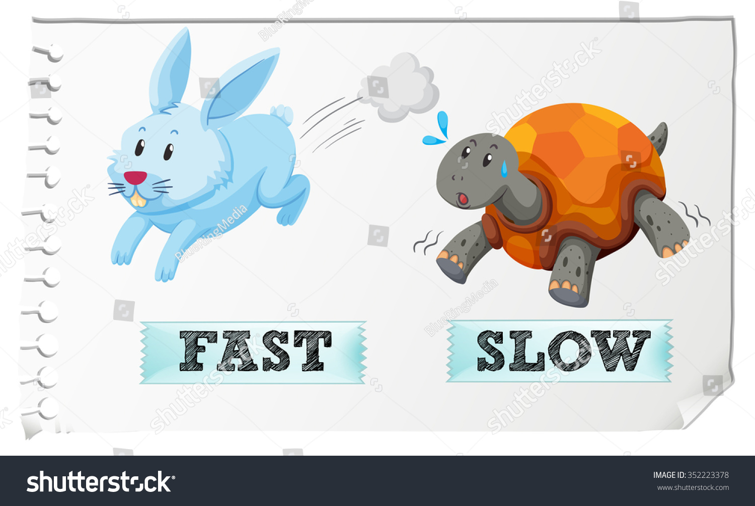 Opposite Adjectives Fast Slow Illustration: เวกเตอร์สต็อก (ปลอดค่า ... Opposite Adjectives Fast Slow Illustration: เวกเตอร์สต็อก (ปลอดค่า ...