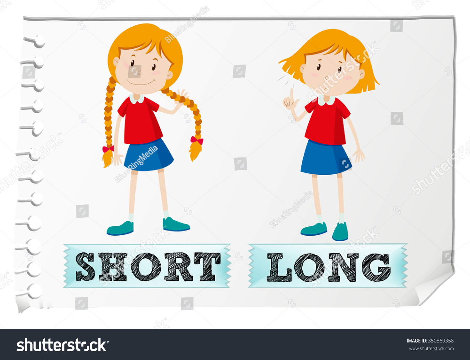Opposite Adjectives Short Long Illustration Stock Vector (Royalty Free ... Opposite Adjectives Short Long Illustration Stock Vector (Royalty Free ...
