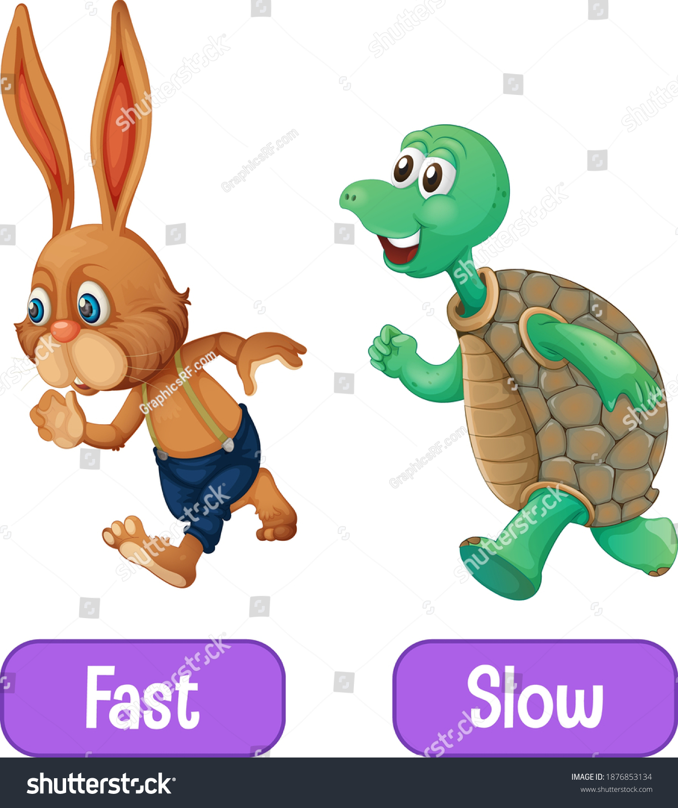Opposite Adjectives Words Fast Slow Illustration: เวกเตอร์สต็อก (ปลอด ... Opposite Adjectives Words Fast Slow Illustration: เวกเตอร์สต็อก (ปลอด ...