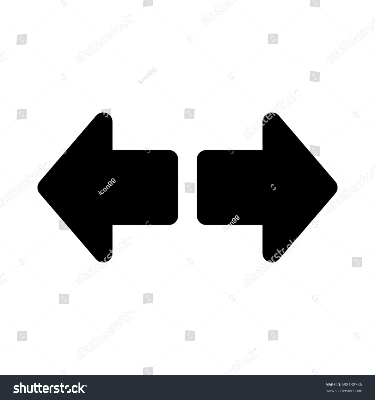 Opposite Arrow Stock Vector (Royalty Free) 688138336