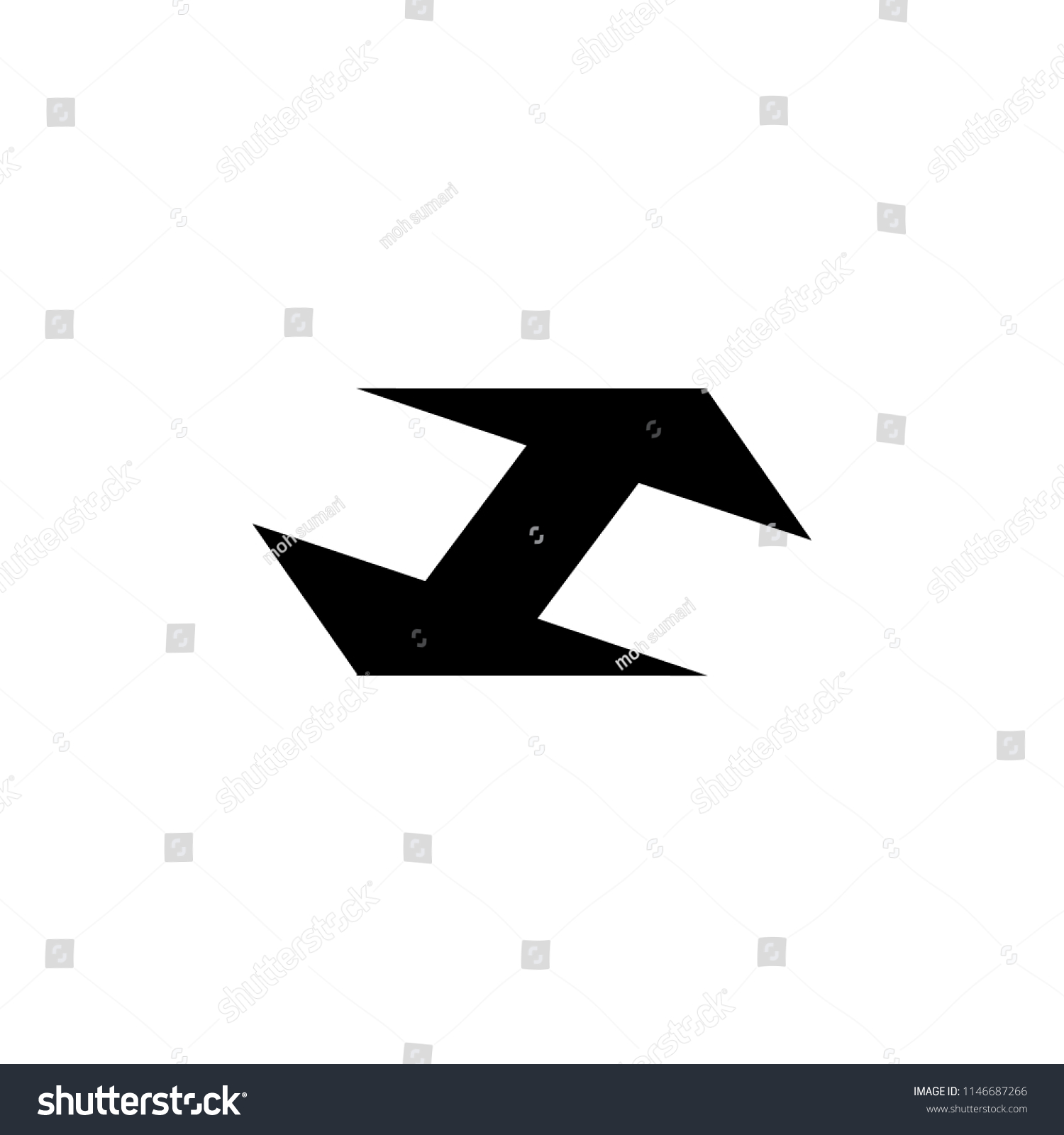 Opposite Direction Logo Vector Stock Vector (Royalty Free) 1146687266