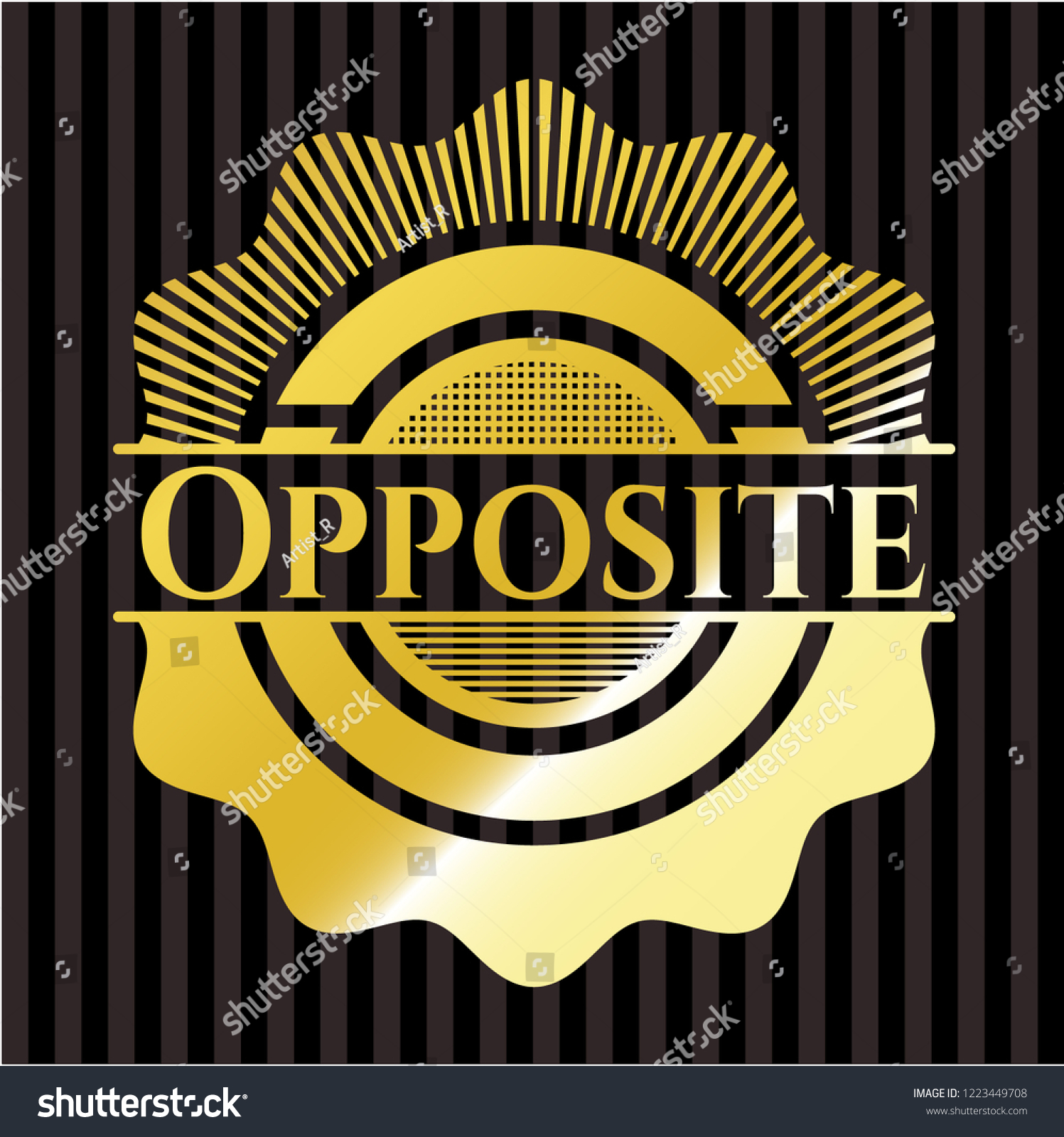 Opposite Gold Emblem Stock Vector (Royalty Free) 1223449708 | Shutterstock