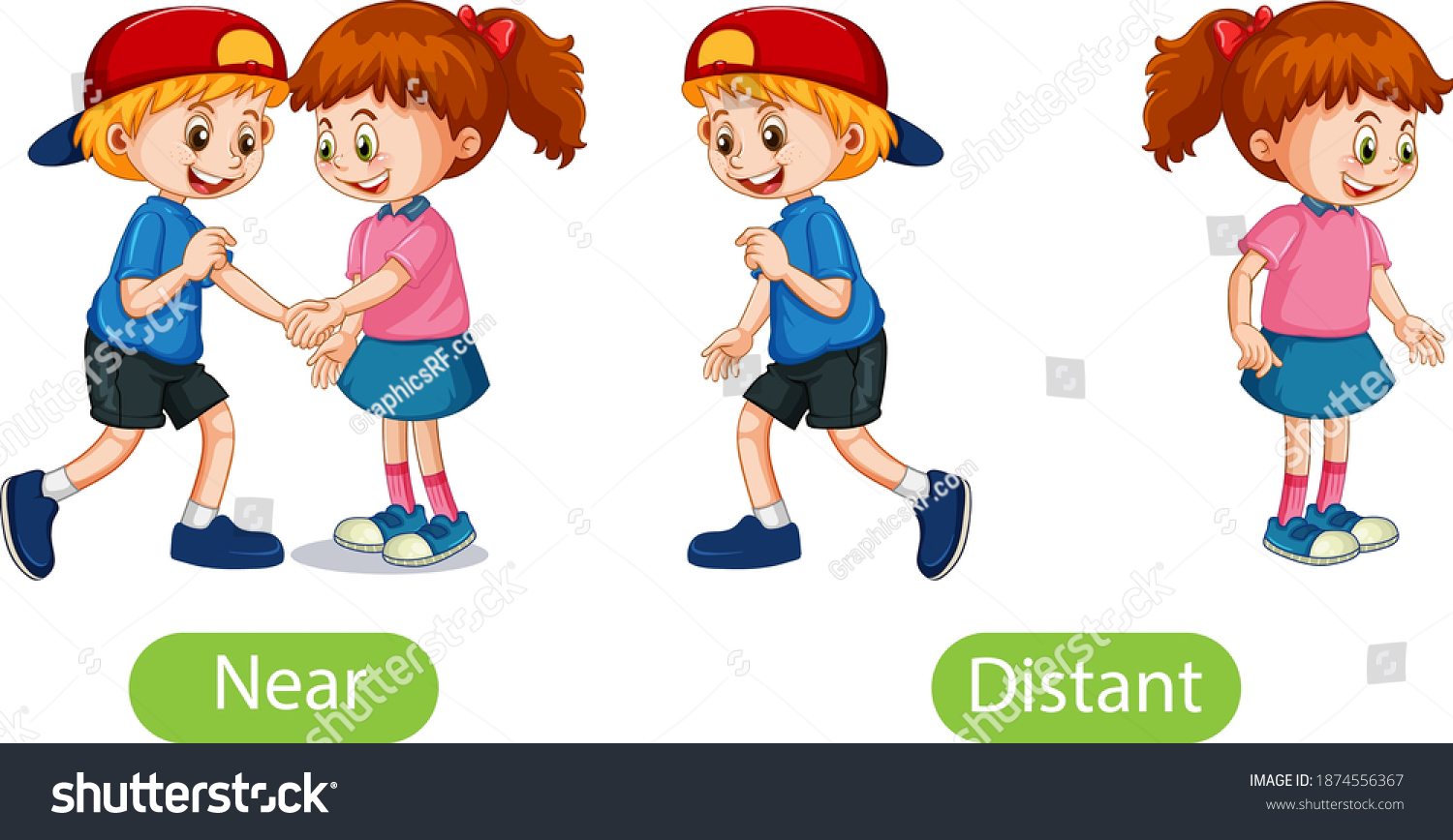 Opposite Words Near Distant Illustration Stock Vector (Royalty Free ... Opposite Words Near Distant Illustration Stock Vector (Royalty Free ...