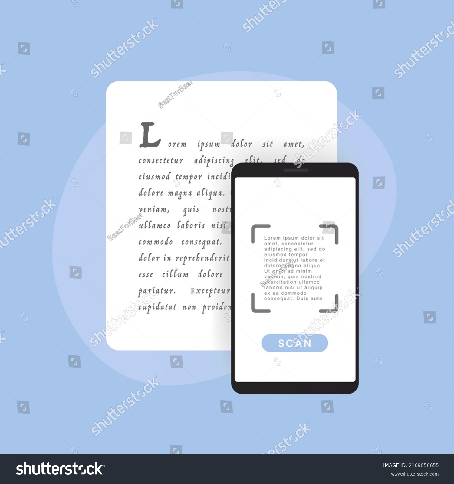 Optical Character Recognition Reader Concept Ocr Stock Vector (Royalty Free) 2169056655 ...