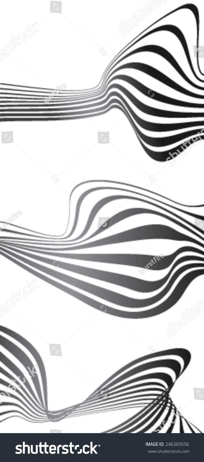 Optical Effect Mobius Wave Stripe Design Stock Vector (Royalty Free ...