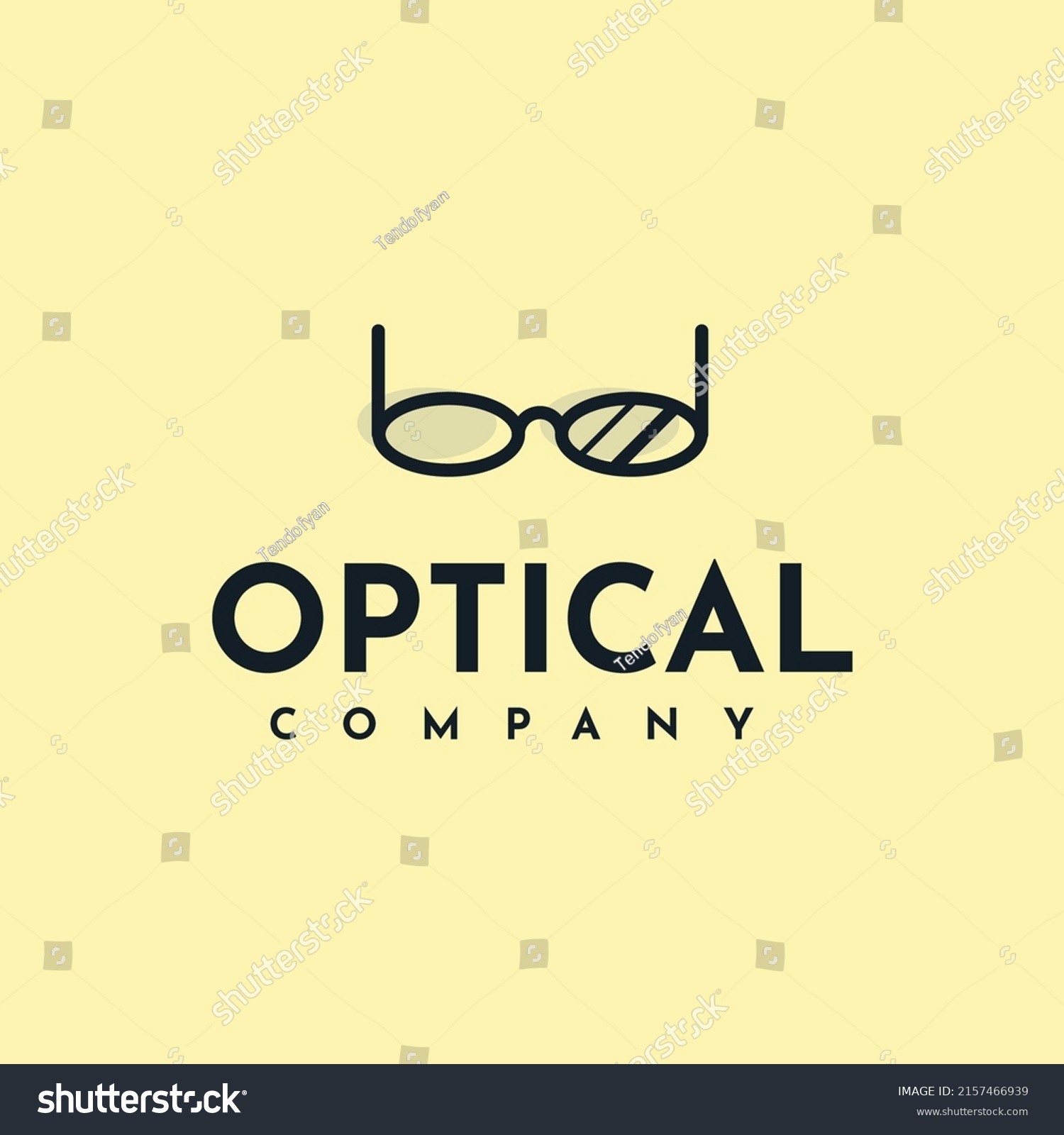 Optical Eye Glasses Logo Design Vector Stock Vector (Royalty Free ...