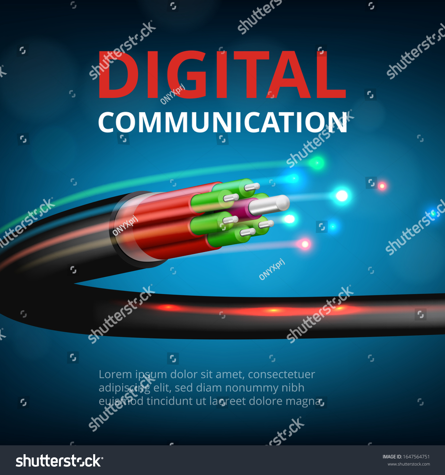 Optical Fast Connection Future Technology Cyber Stock Vector (Royalty ...