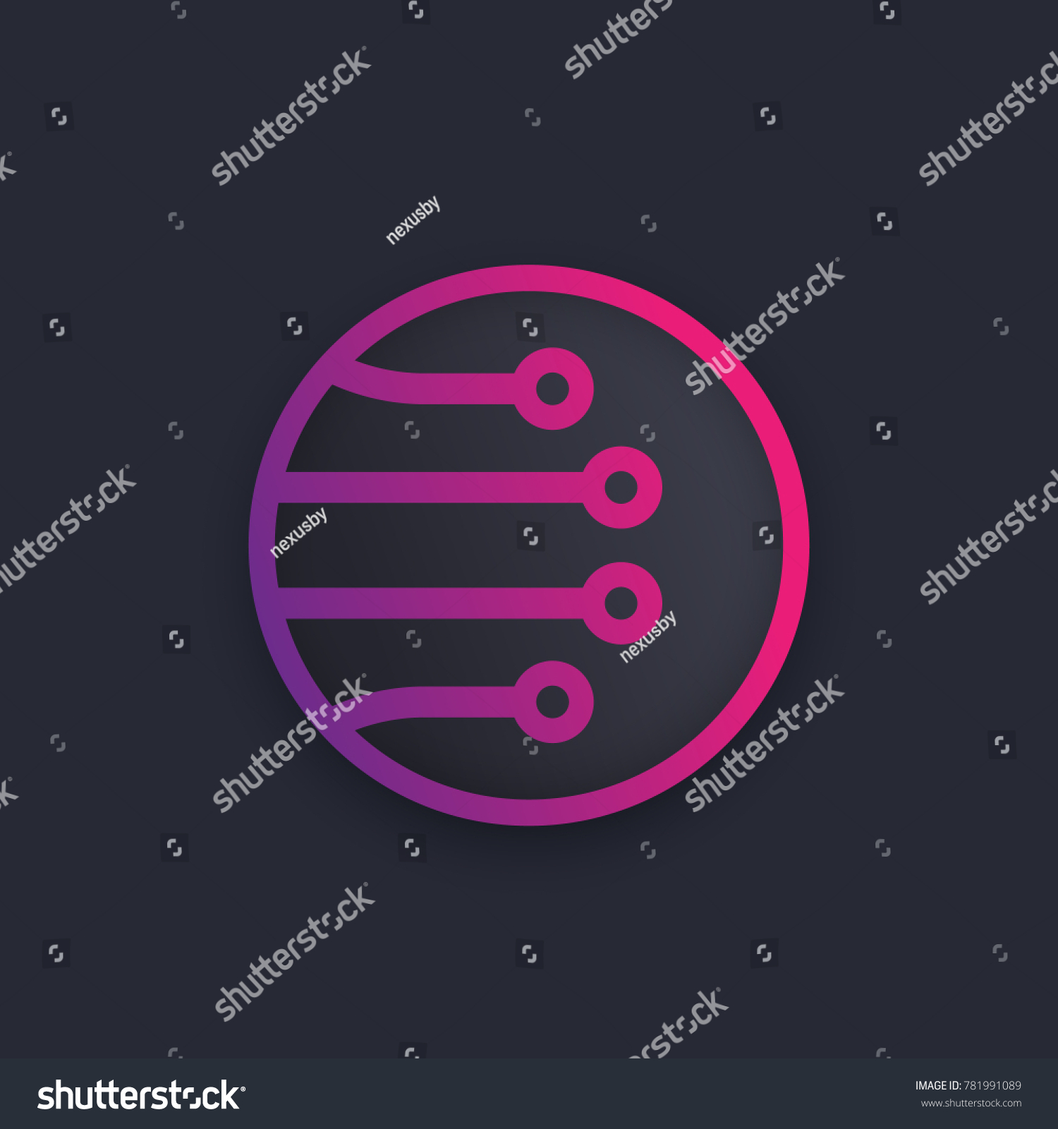 Optical Fiber Vector Logo Design: vetor stock (livre de direitos) 781991089