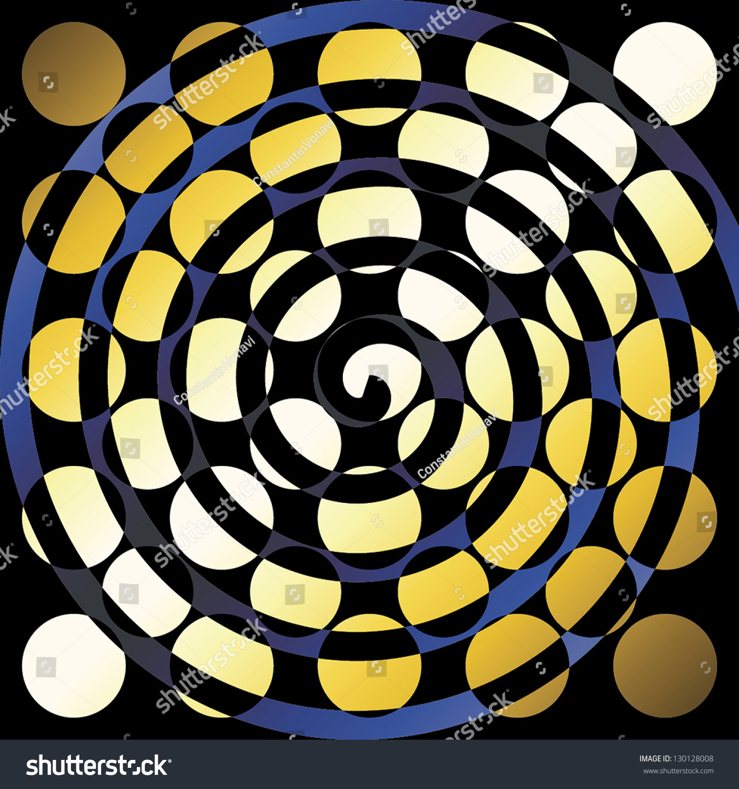 Optical Gold Illusion Background Vector Illustration Stock Vector ...