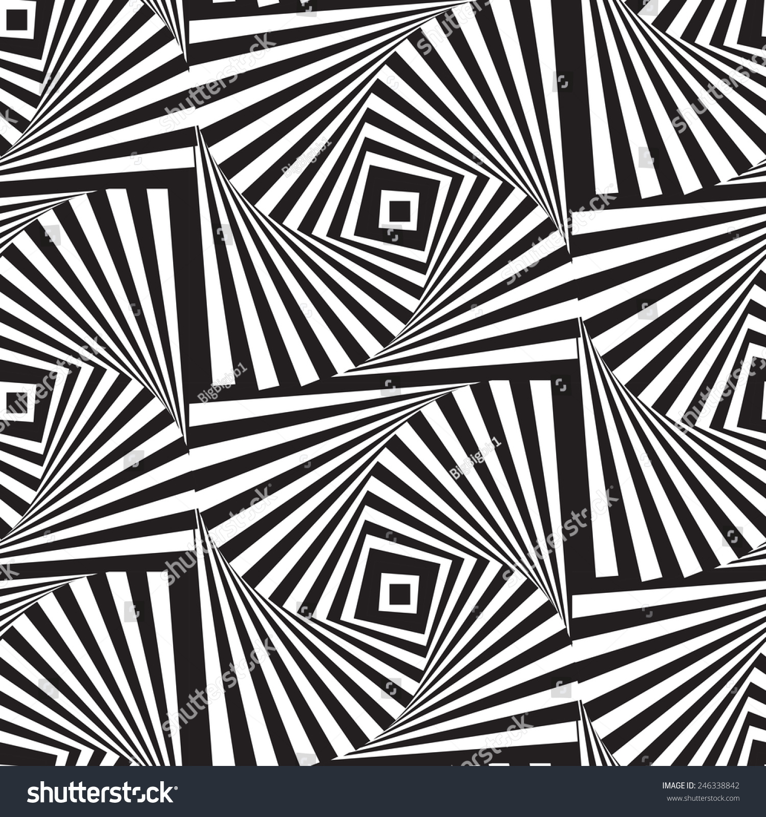 Optical Illusion Art Square Vector Background Stock Vector (Royalty ...