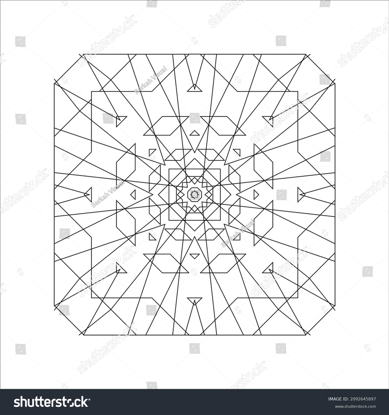 Optical Illusion Lines Background Vector Illustration Stock Vector ...