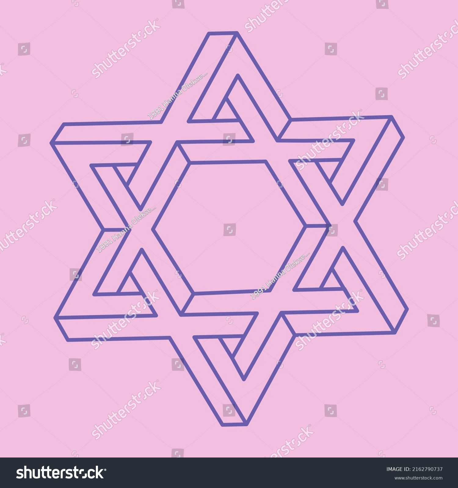 Optical Illusion Pattern Impossible Shapes Vector Stock Vector (Royalty ...